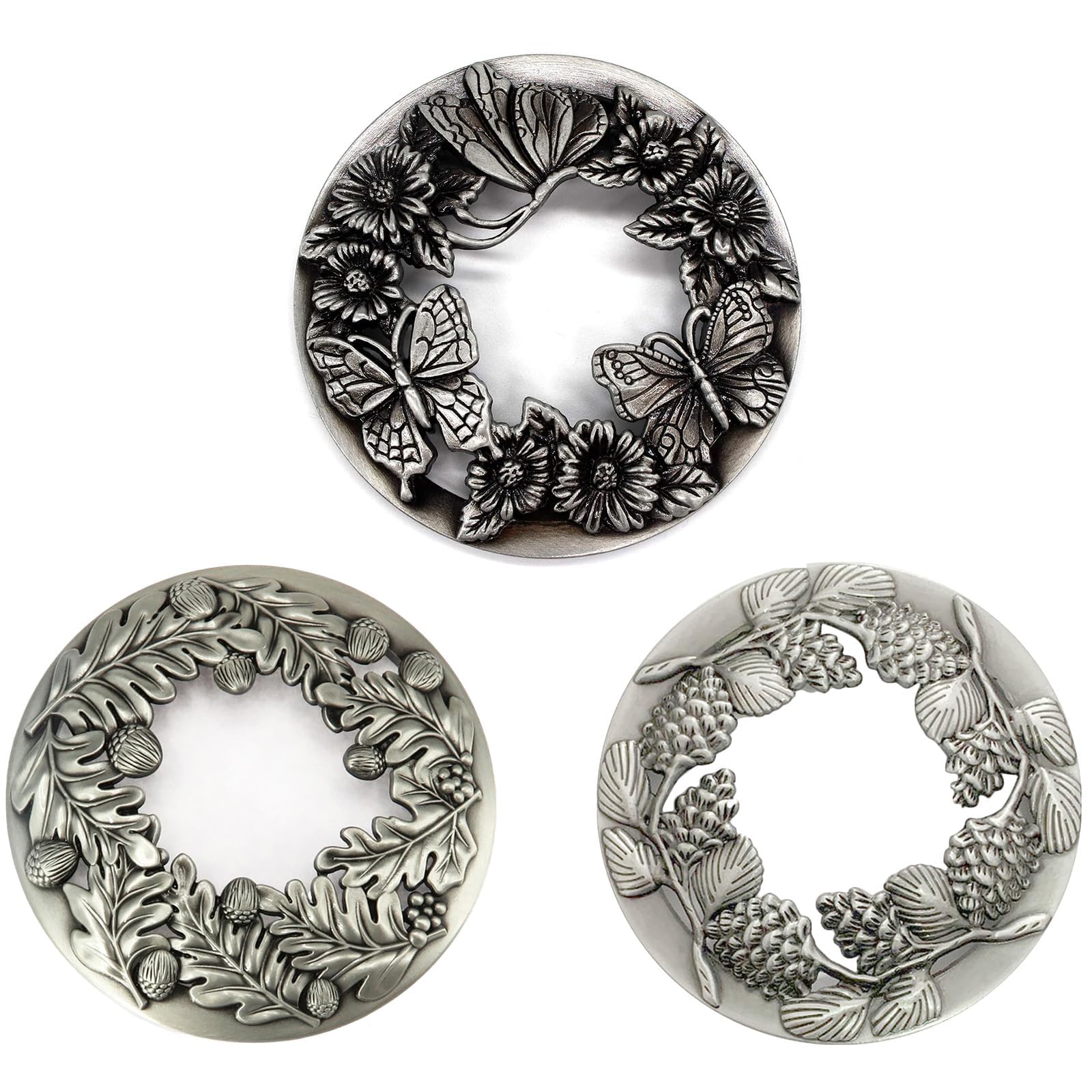 Amazon.com: Hicello Candle Lid Antique Silver Candle Toppers Jar Candle ...