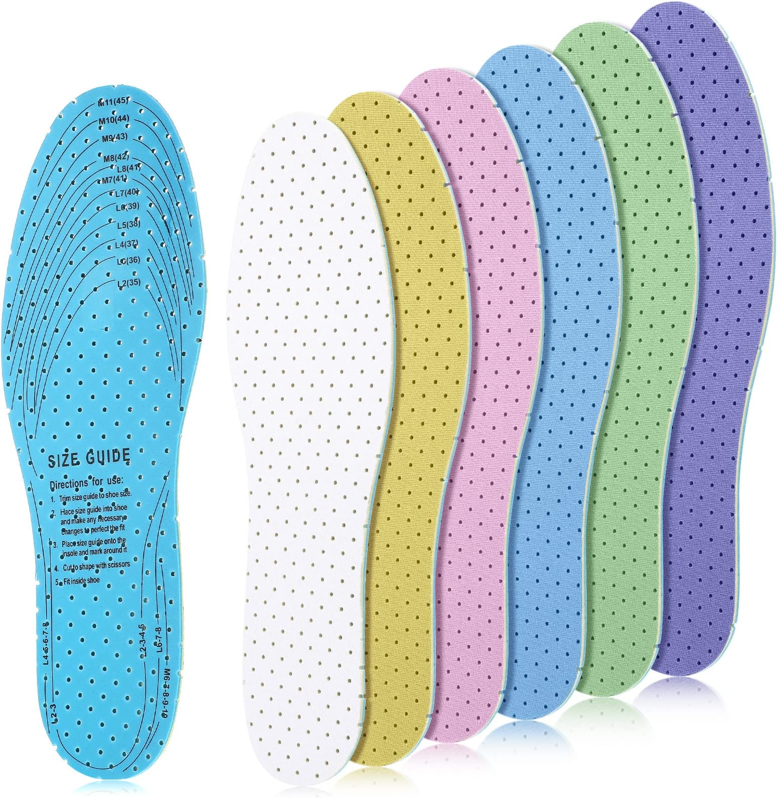 Amazon.com: 6 Pairs Shoe Insoles Women Thin Breathable Shoe Pads ...