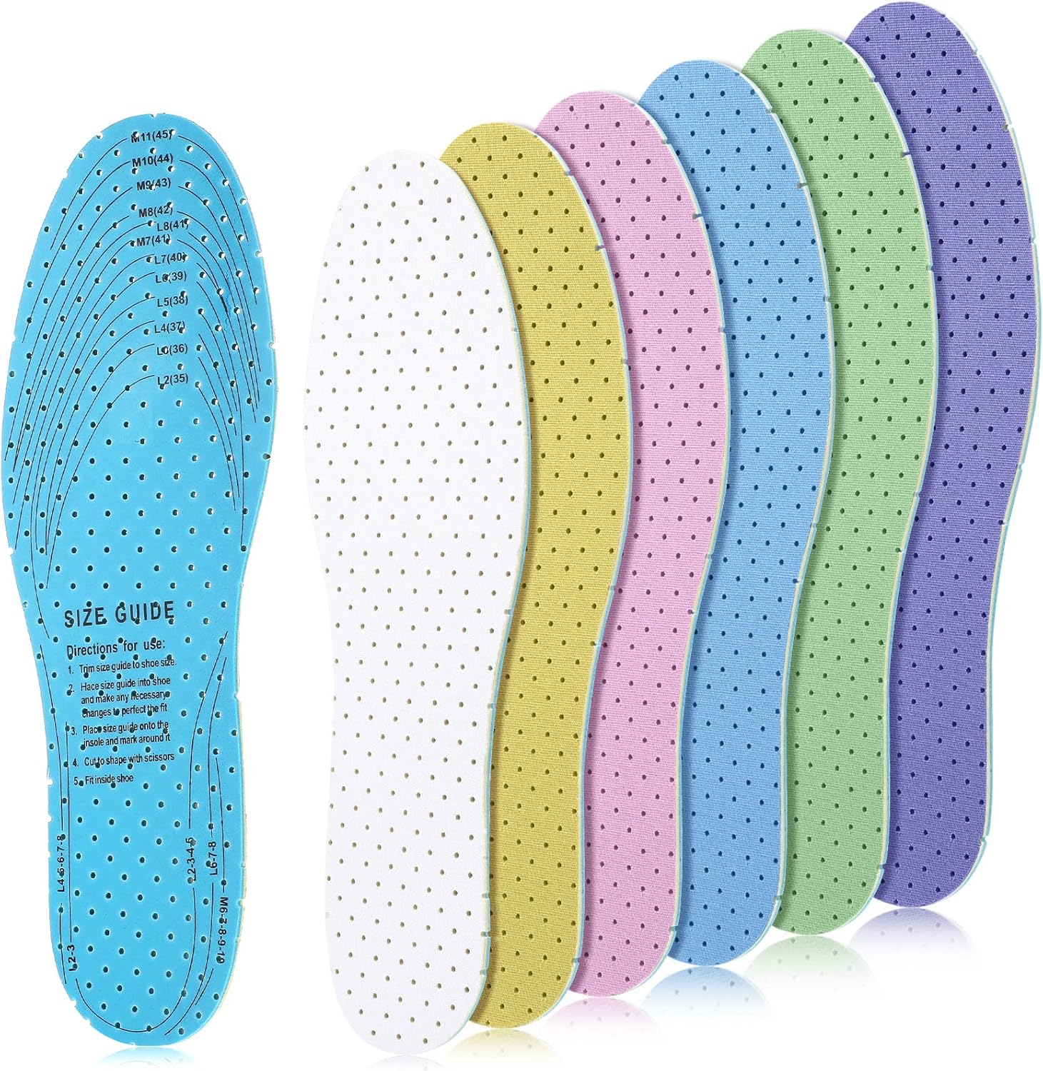 Amazon.com: 6 Pairs Shoe Insoles Women Thin Breathable Shoe Pads ...