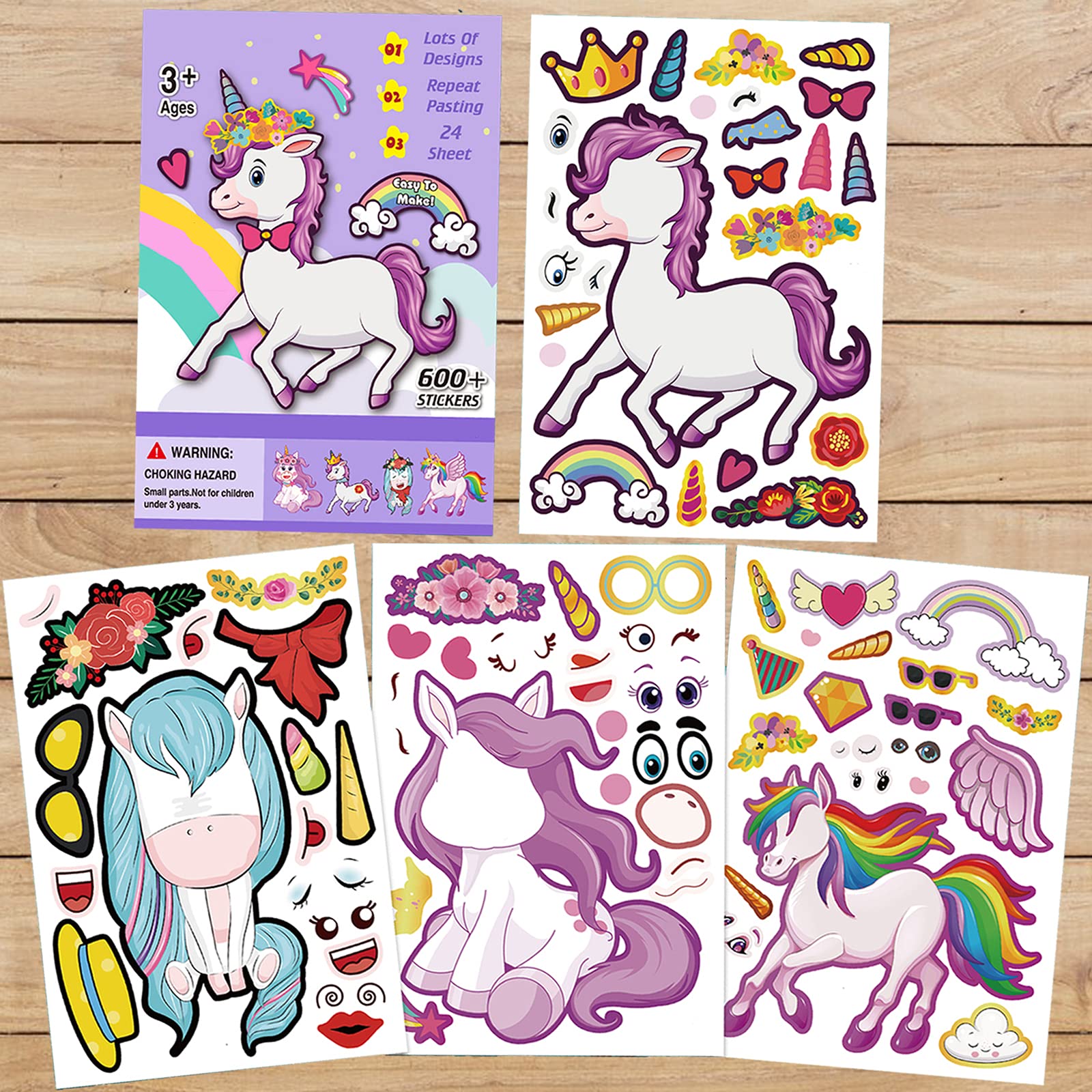 DIY Stickers for Kids - Make A Face Stickers,Birthday Party Supplies ...