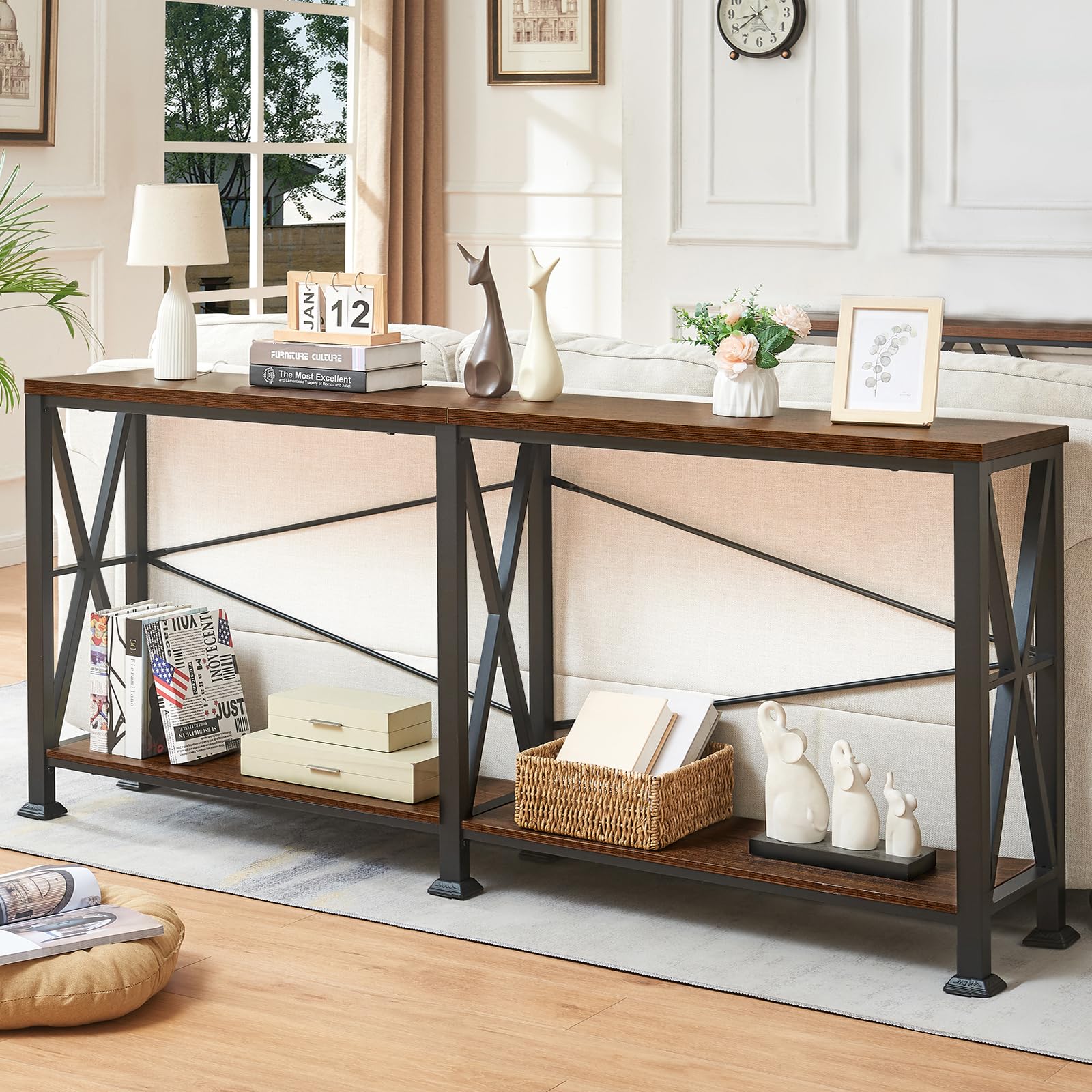 Just Industrial Sofa Tables Industrial Steel Frame Console Table