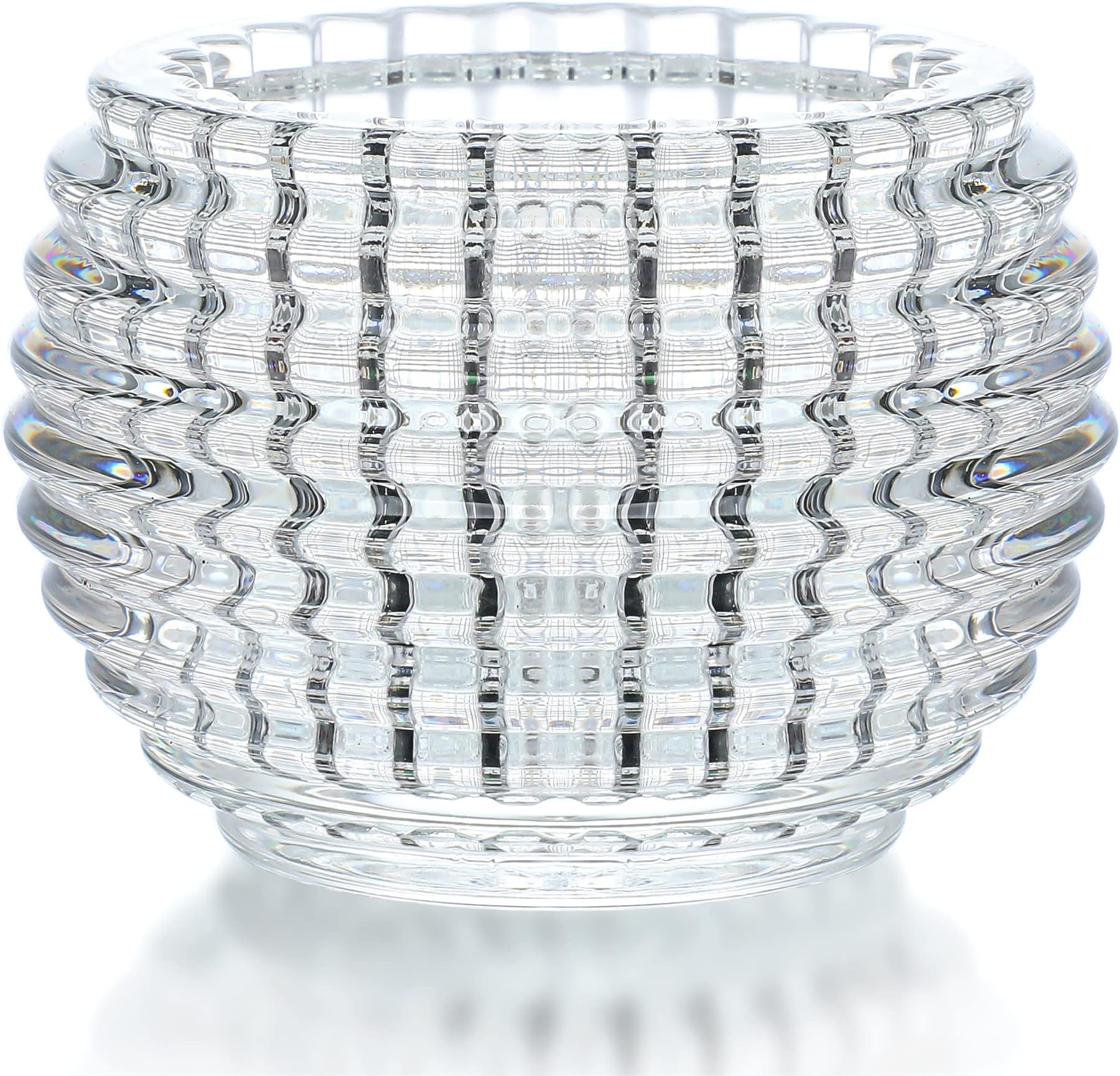 Amazon.com: Clear Round Glass Votive Candle Holders, Fall Crystal Tea ...
