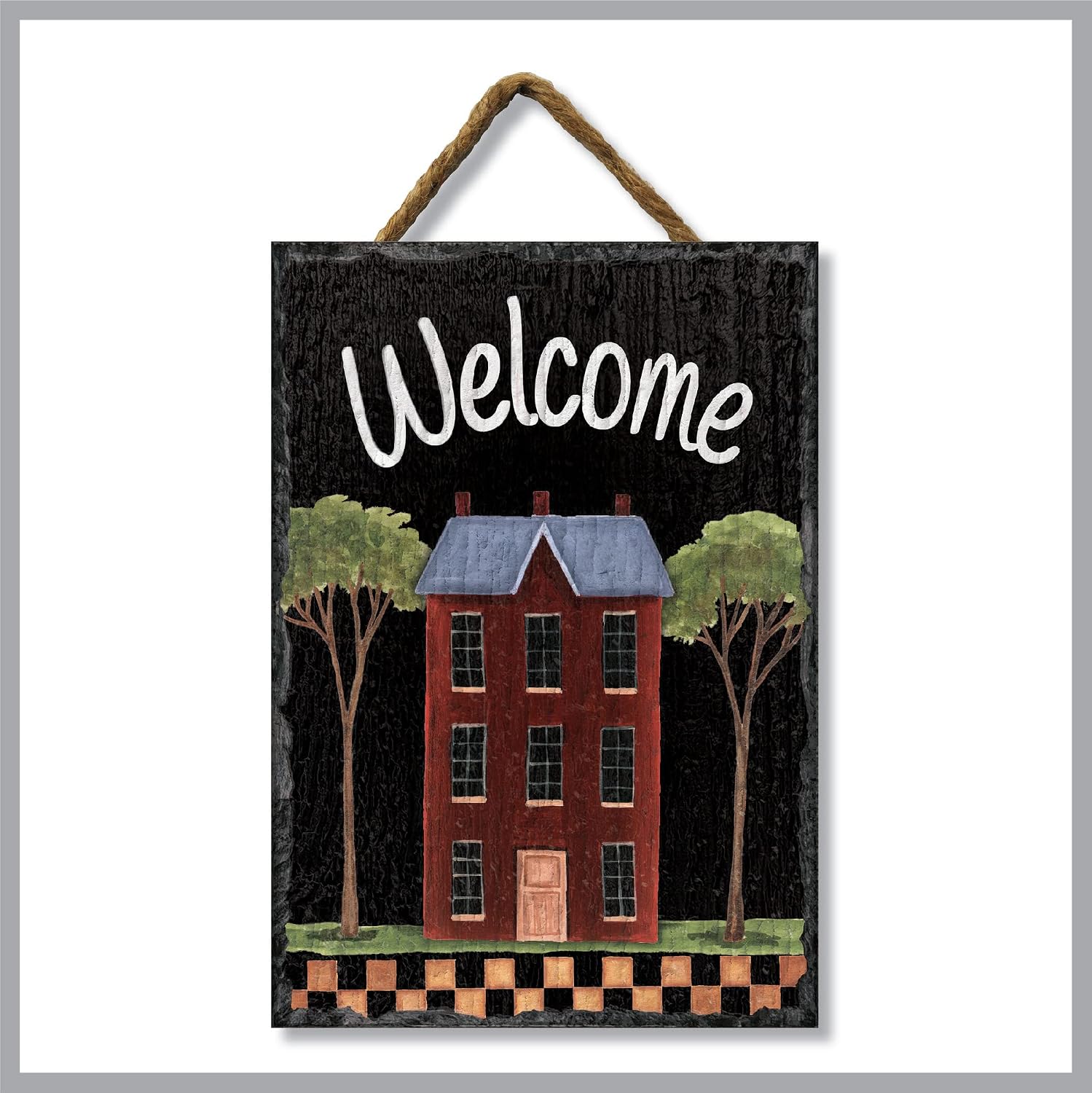 Amazon.com: My Word! Primitive House Slate Impressions Wall Hanging ...