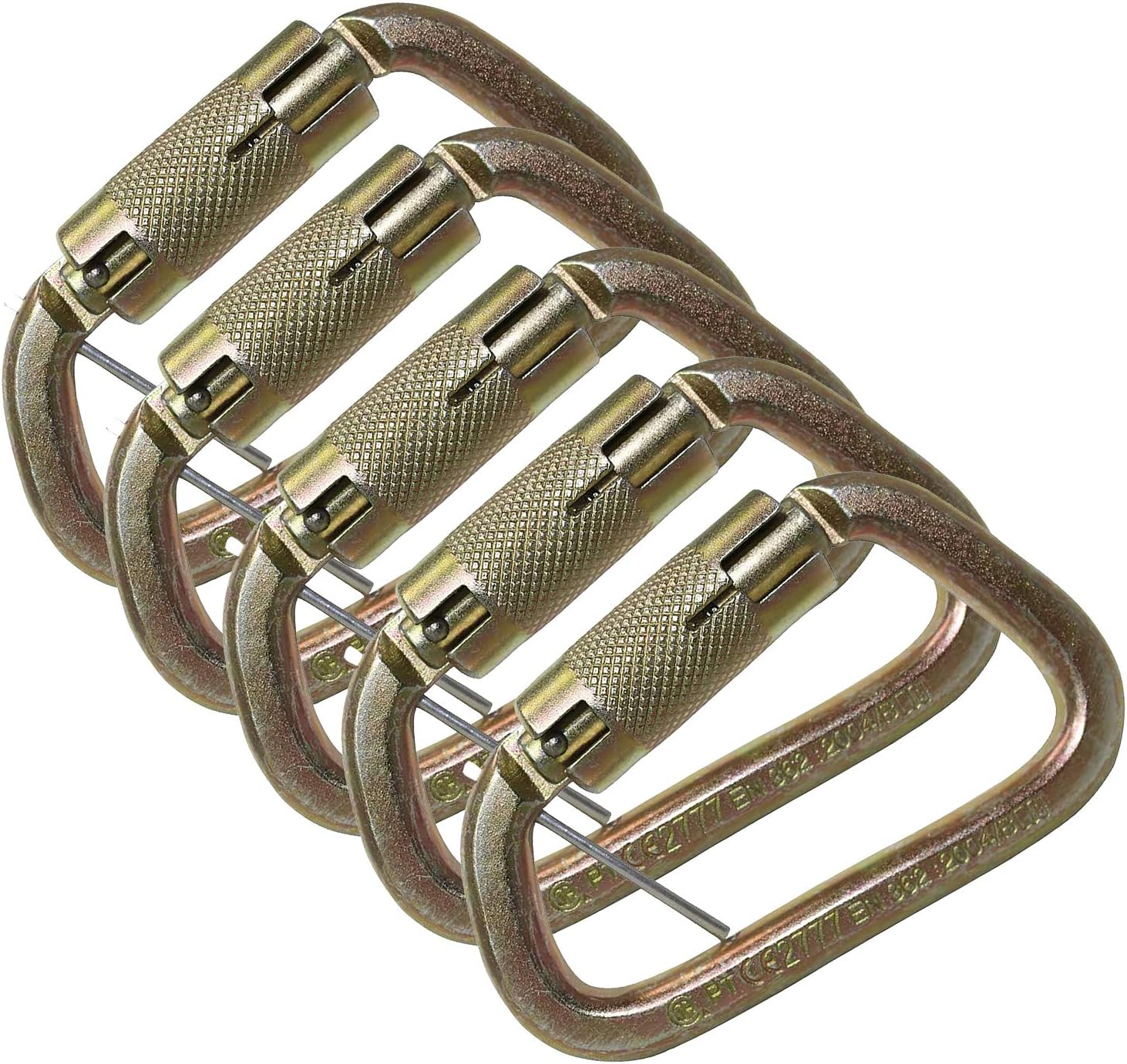 AFP Twist-Locking D-Steel High-Strength Carabiner w/Pin, ANSI & OSHA ...