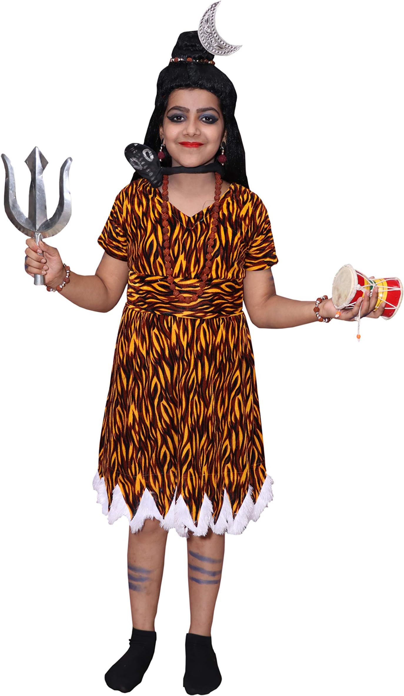 Buy Kaku Fancy Dresses Fleece Mowgli Costume -Yellow, 3-8 Years, For ...