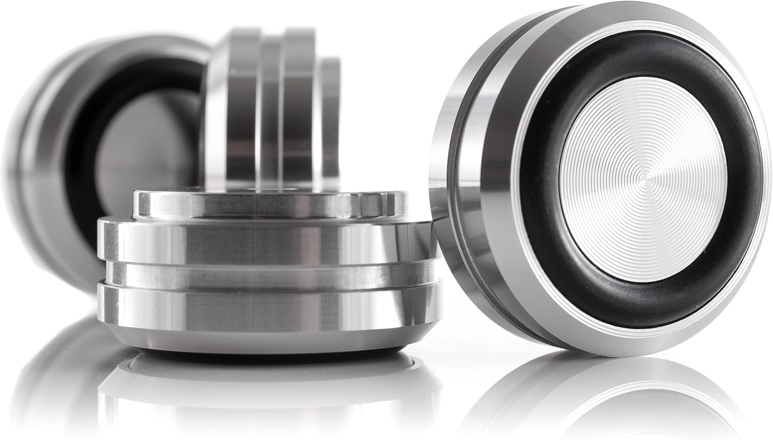 Hifi Lab Aluminium Füße massiv 29x15 Alu Audio Geräte-Füße Silber ...