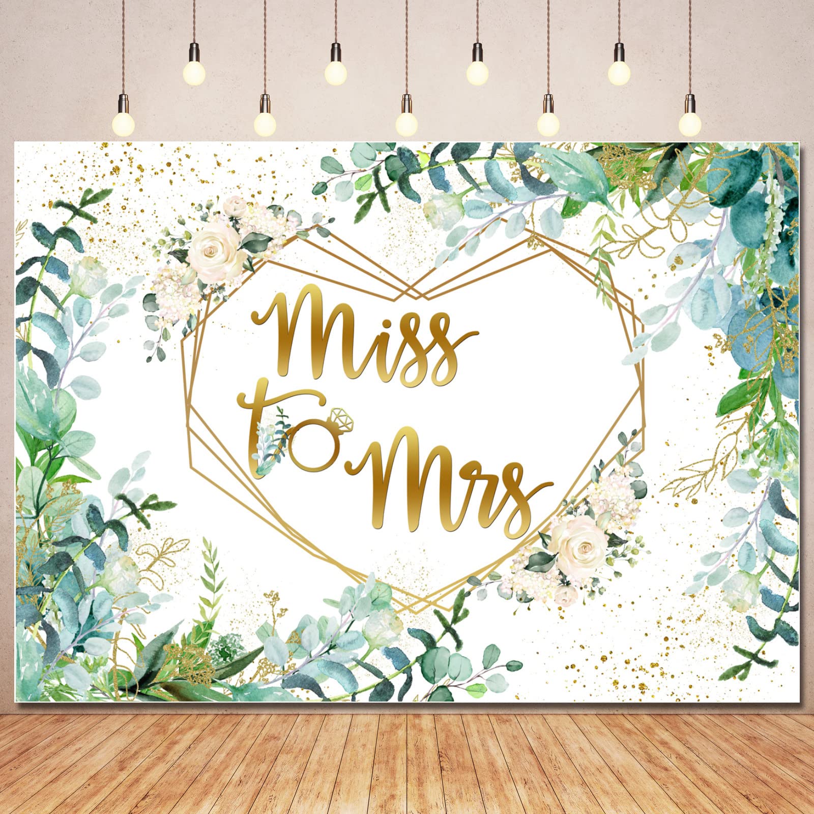 Amazon.com : Miss to Mrs Backdrop Bridal Shower Decorations,Bridal ...