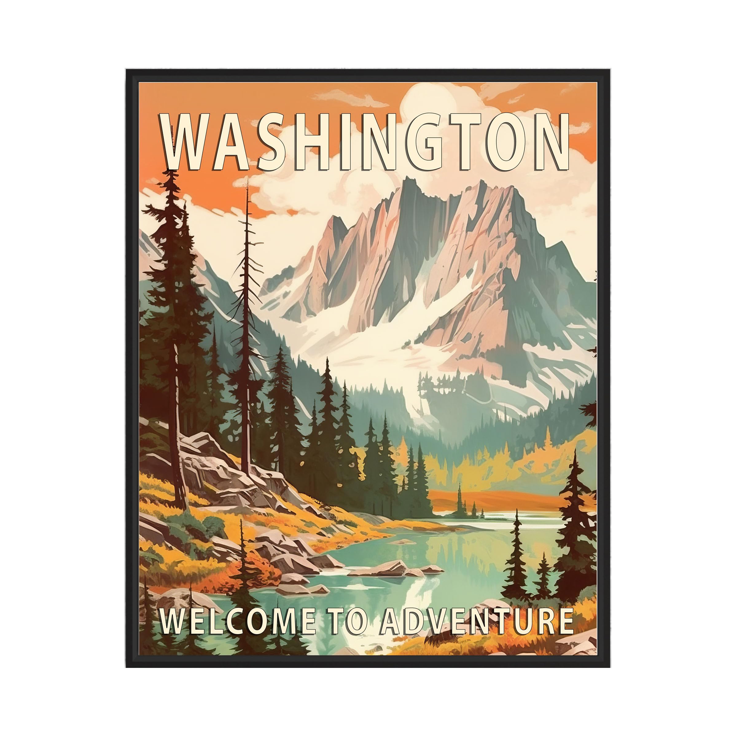 Amazon.com: Washington Scenery Poster Art Print, Washington Poster Wall ...