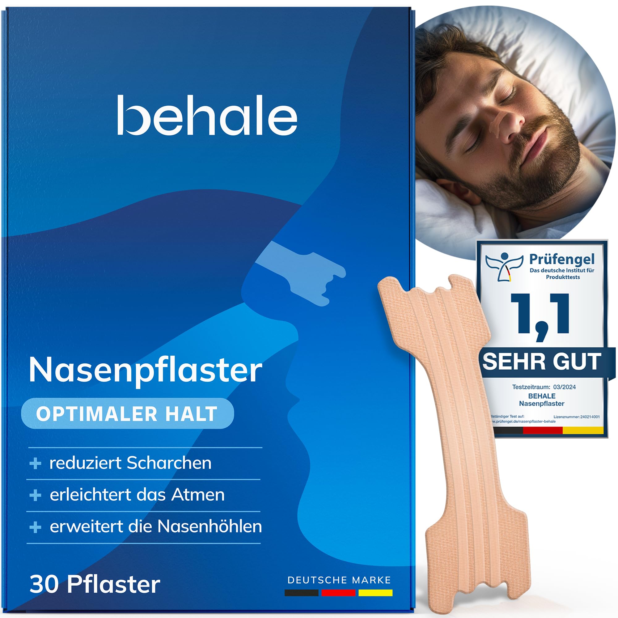 Behale - 30x Nasenpflaster Schnarchen - Dermatologisch getestet I Nose ...