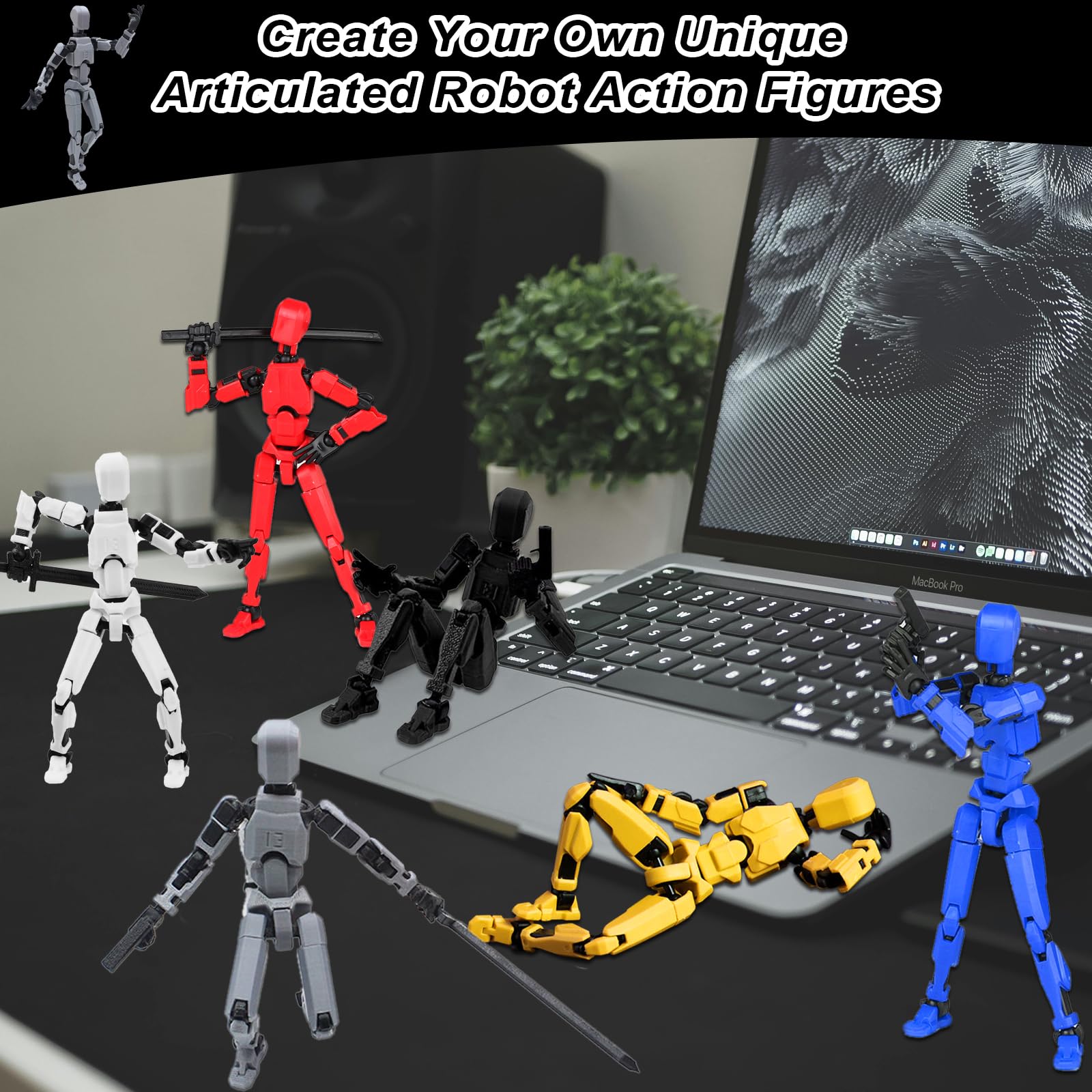 Azxndy 3D Printed Moveable Joints RobotFinger Exercising Toys Assembly ...