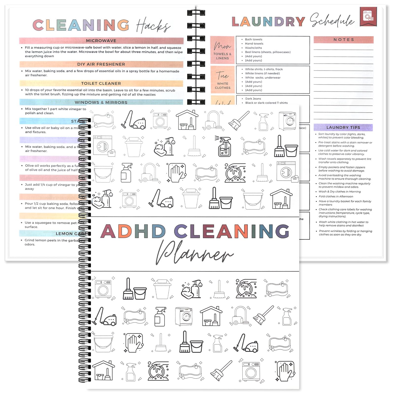 Emergent Task Planner ADHD Cleaning Planner Bundle: Weekly, Monthly ...