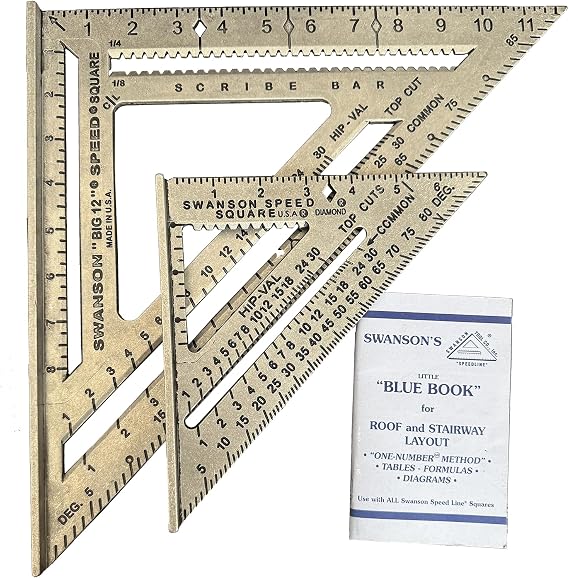 Swanson SW1201K 7" & Big 12" Speed Square Layout Tool Kit Without ...