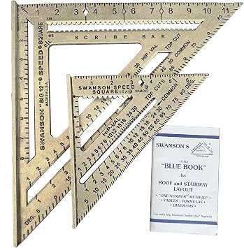 Swanson SW1201K 7" & Big 12" Speed Square Layout Tool Kit Without ...