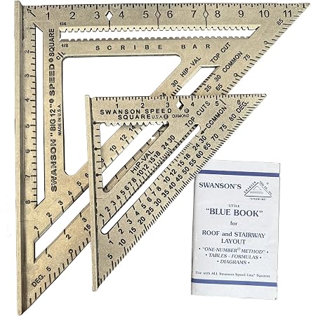 Swanson SW1201K 7" & Big 12" Speed Square Layout Tool Kit Without ...