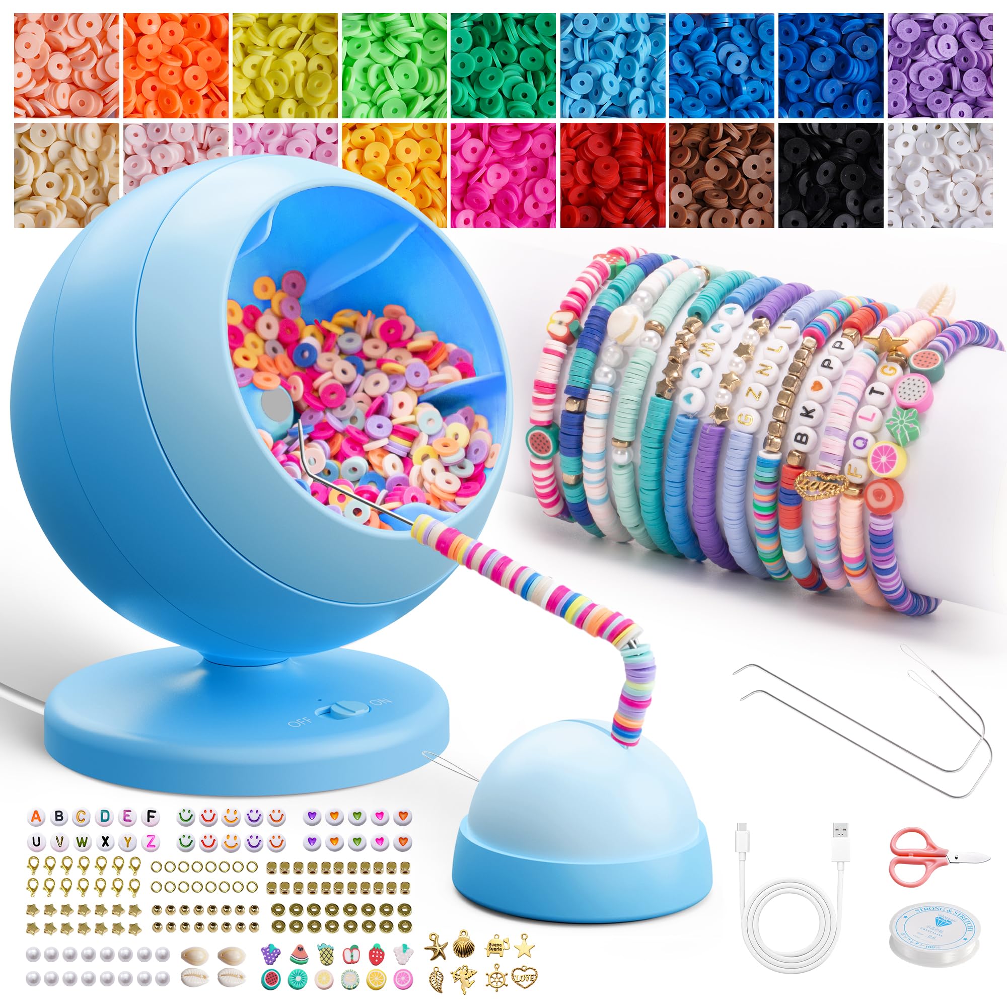 Amazon.com: Aenebe Clay Bead Spinner for Jewelry Making, Electric Bead ...