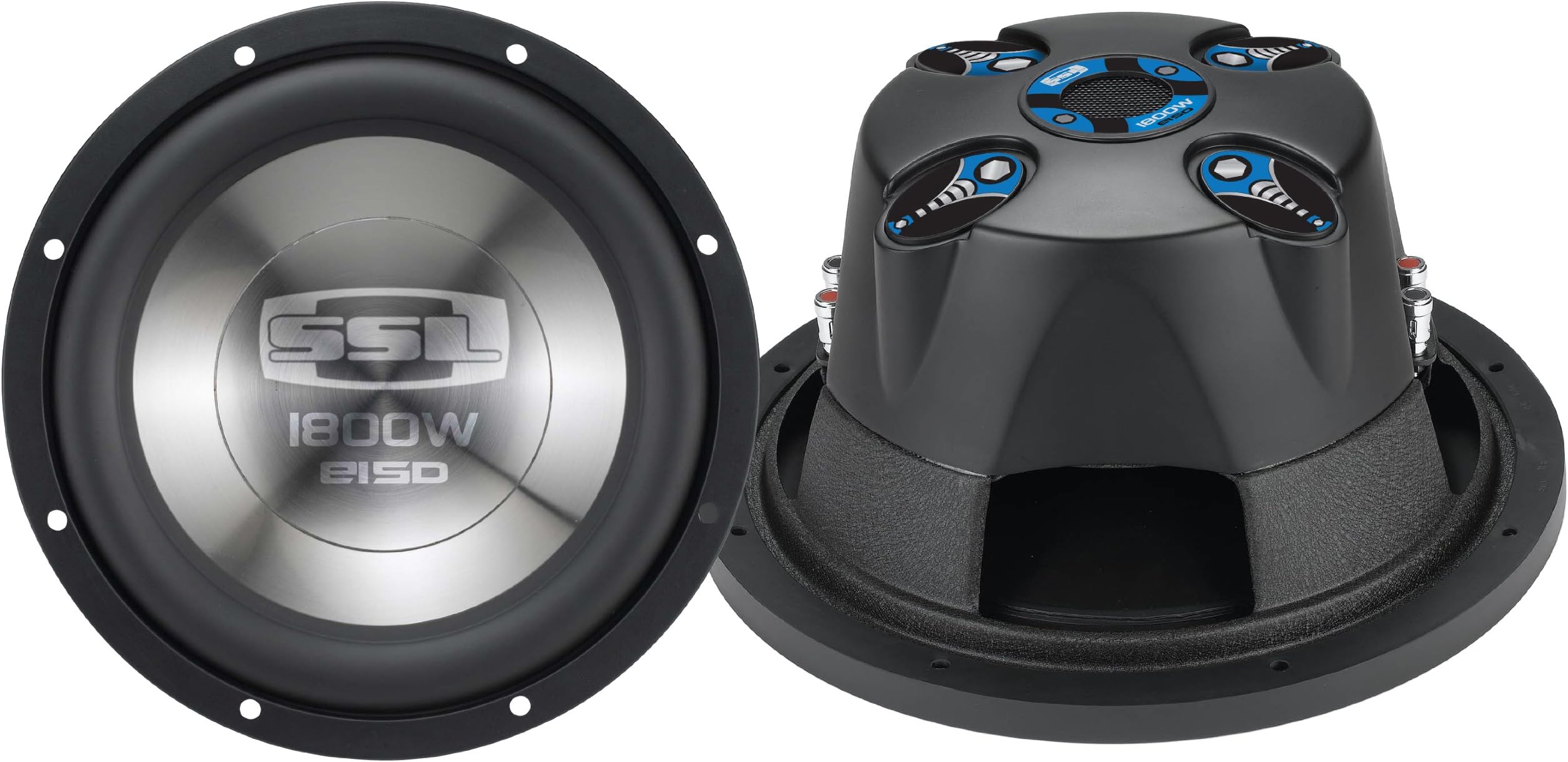 Amazon.com: SSL E15D E Series 15" Dual 4 Ohm Voice Coil Subwoofer, 1800 ...