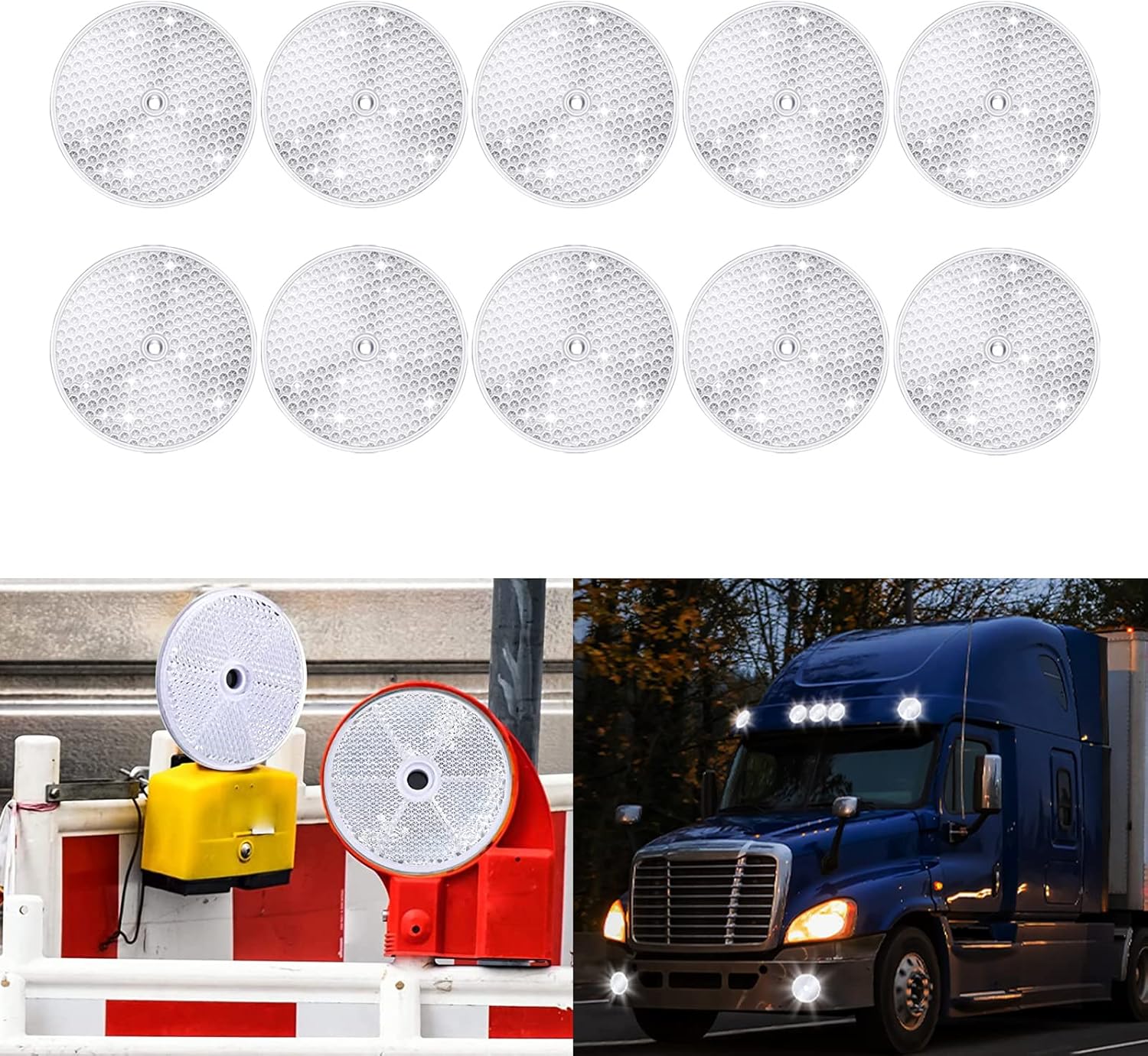 Amazon.com: Sodcay 10 PCS Round Reflector, 3.9In Front Reflector, High ...