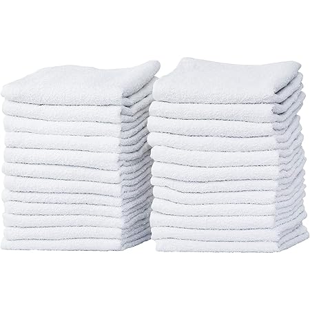 Amazon.com: White Cotton Washcloth Pack - 18 Count : Home & Kitchen