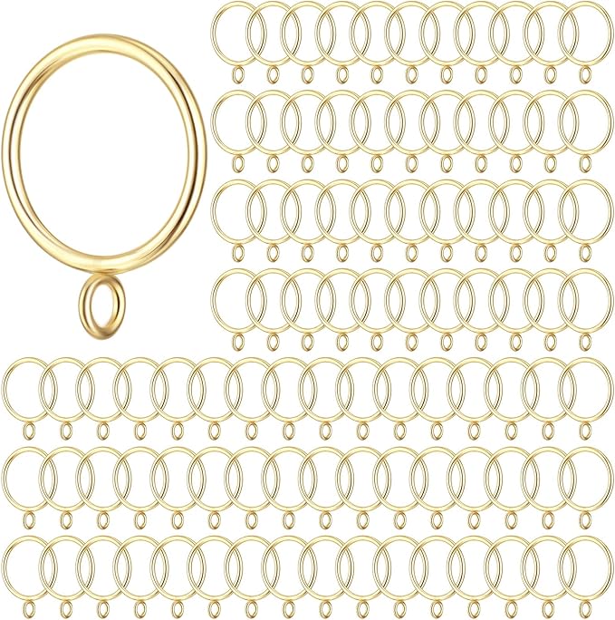 Amazon.com: Maitys 100 Pcs Metal Curtain Rings with Eyelet 1.5-inch ...