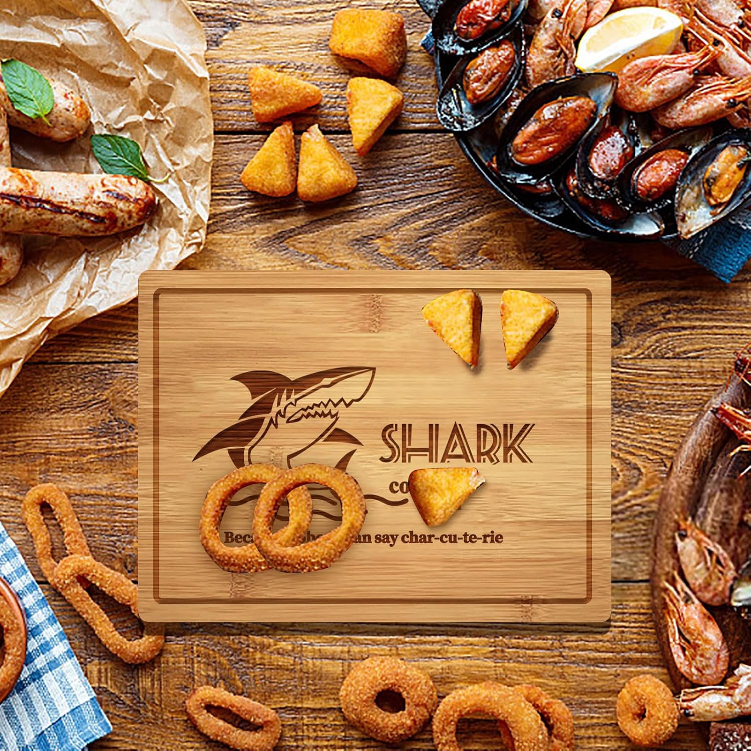 Shark Cootie Charcuterie Board,Personalized Charcuterie Board,Laser ...
