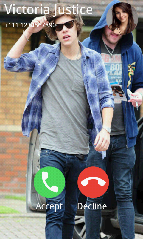 Aplicación Harry Styles Full Screen Photo Call Receiver en Amazon Appstore