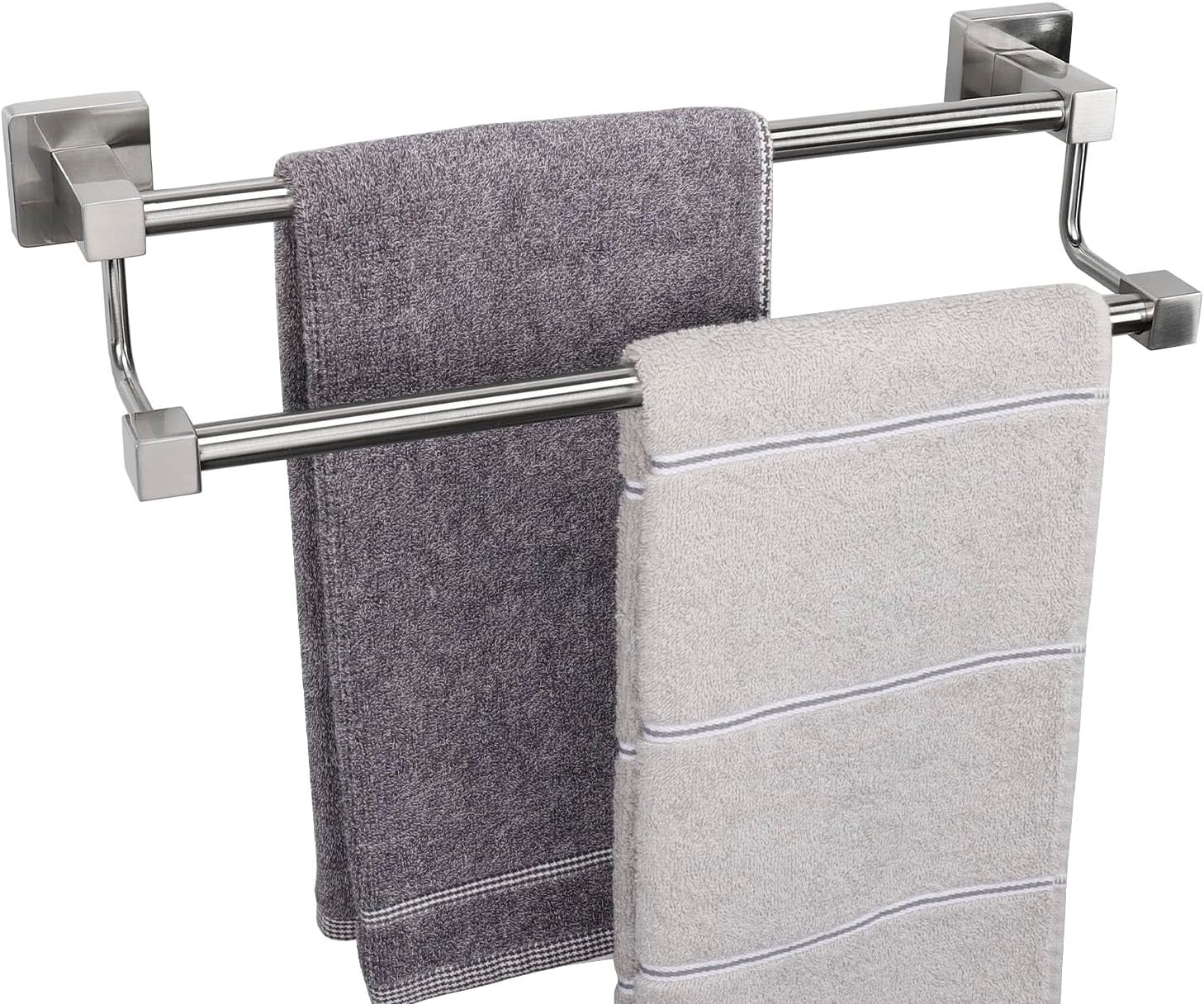 Amazon.com: Adjustable Double Towel Racks for Bathroom 15 to 26.5 Inch ...