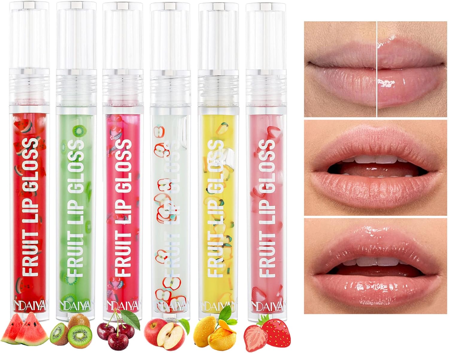 Skynest Moisturizing Lip Oil 6Pcs Transparent Roll-on Lip Oil Set ...