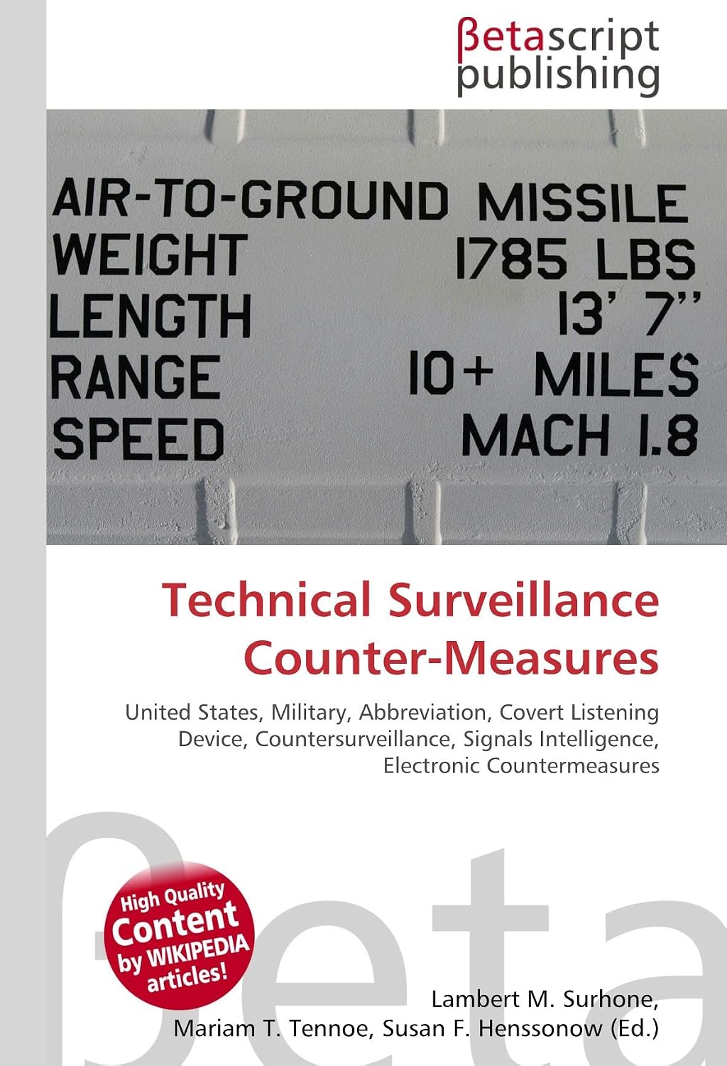 Technical Surveillance Counter-Measures: 9786130396749: Books - Amazon.ca