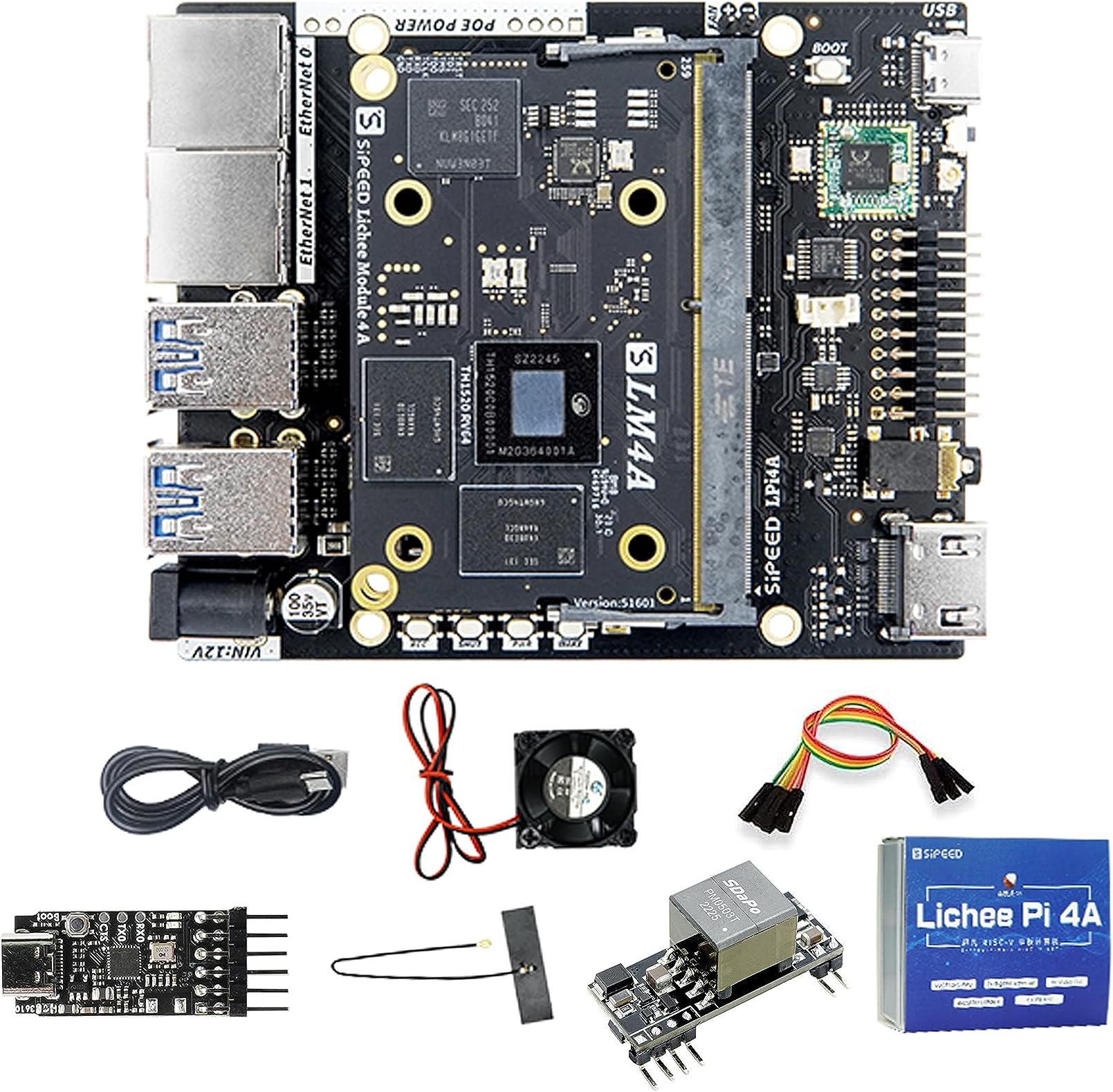Amazon.com: LicheePi 4A RISC-V Linux Open Source Single Board Computer ...