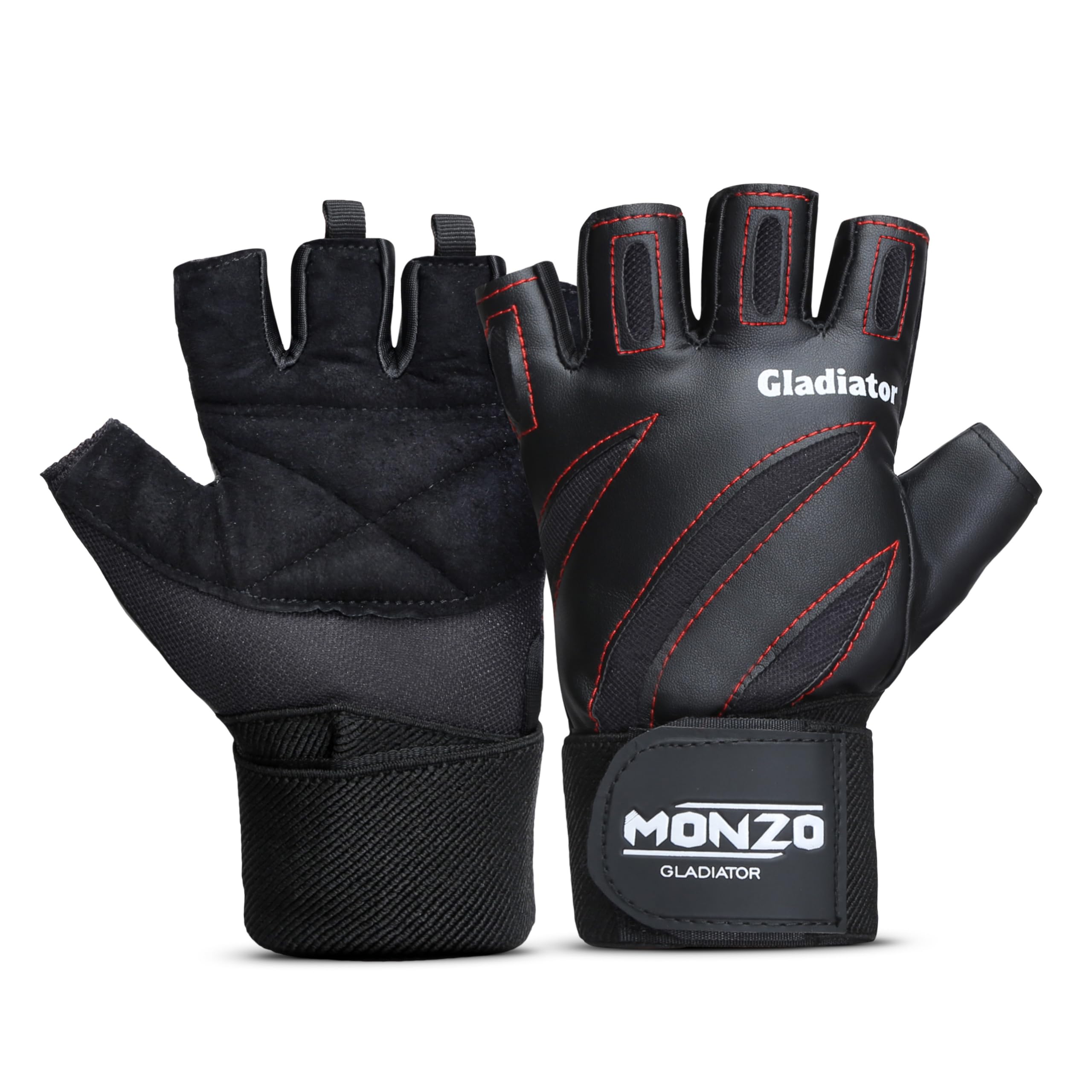 Buy monzo Hand Gloves Men & Women with Half Finger Length and Wrist ...