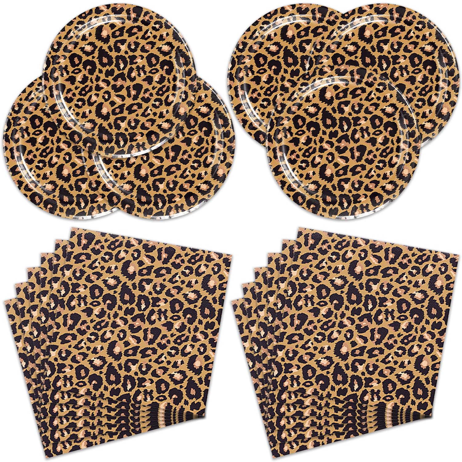 Amazon.com: Frerand 40Pack Leopard Print birthday Party Supplies ...