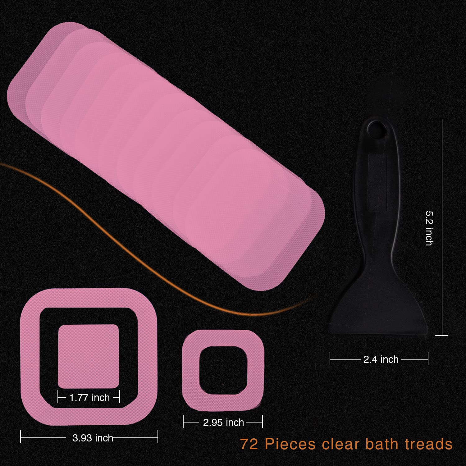 Snapklik.com : Non-Slip Bathtub Stickers, 36 PCS Safety Bathroom Tubs ...