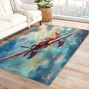 Amazon.com: Airplane Rug & Home Decor - 2x3 Rug, Aircraft Rugs for ...