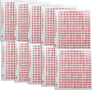 Amazon.com: Tudor Games Electric Football Red Uniform Numbers - 10 Pack ...
