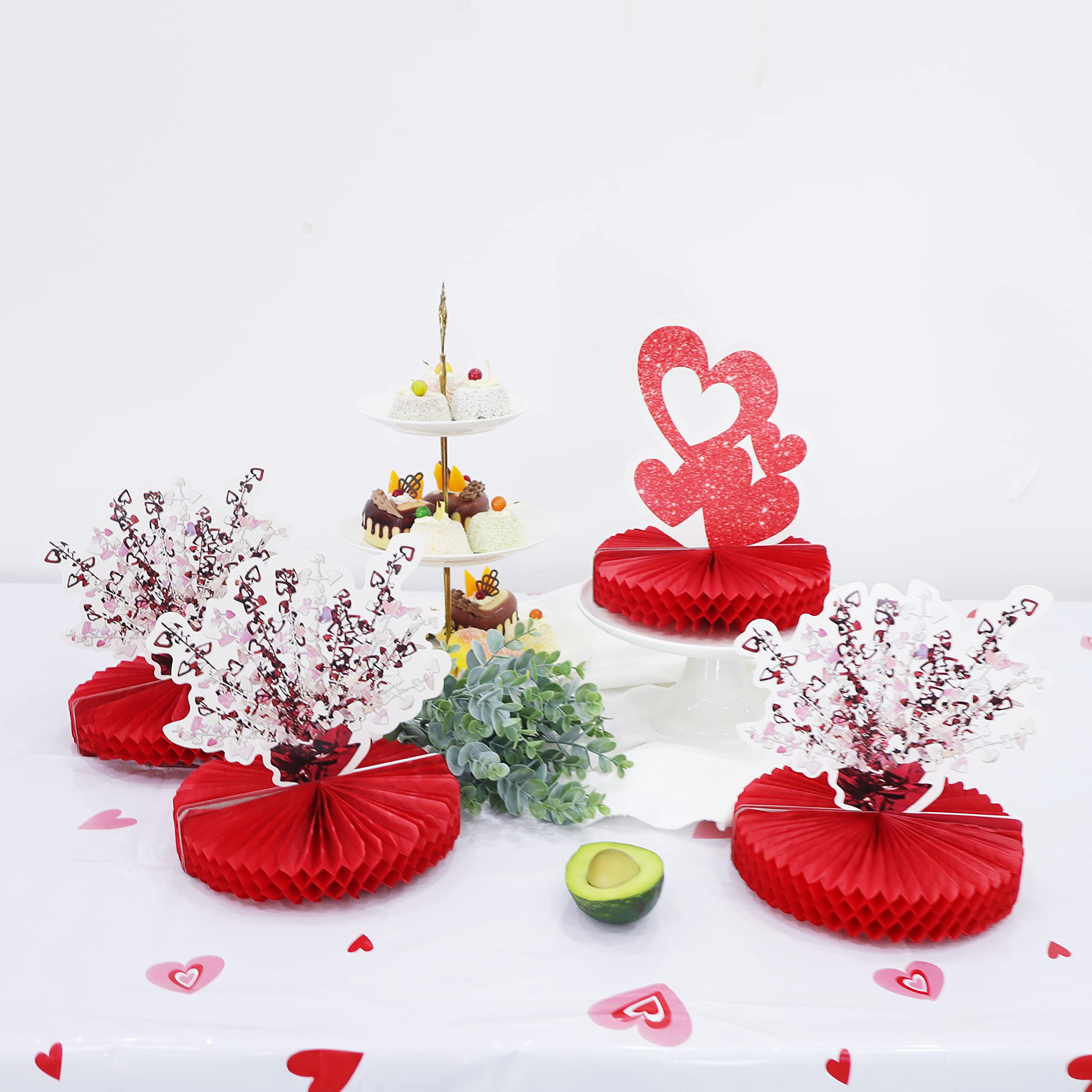 Paper Heart Shaped Table Centerpiece Clearance! Titcea 8 Pcs