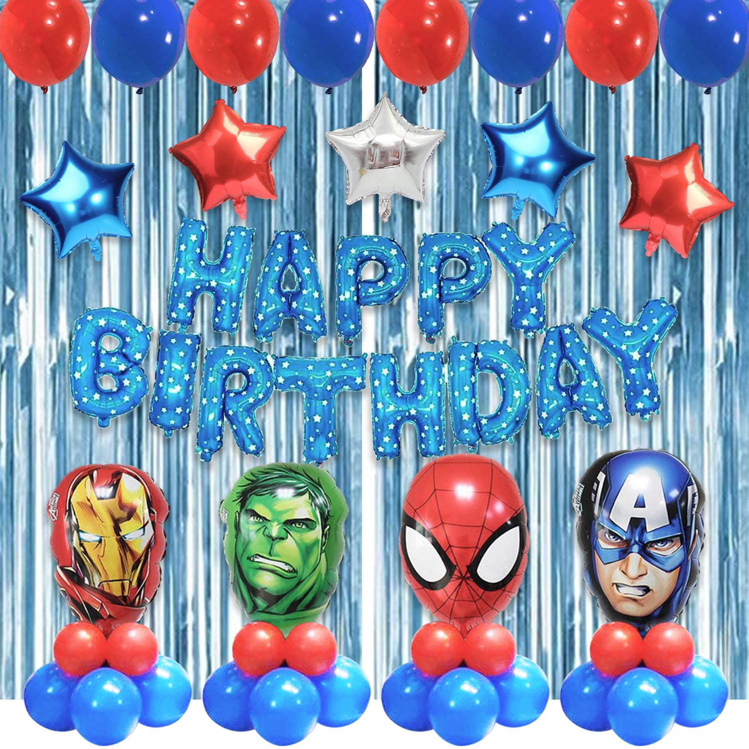 Buy Party Propz Superhero Birthday Decorations Kit Superhero Foil ...