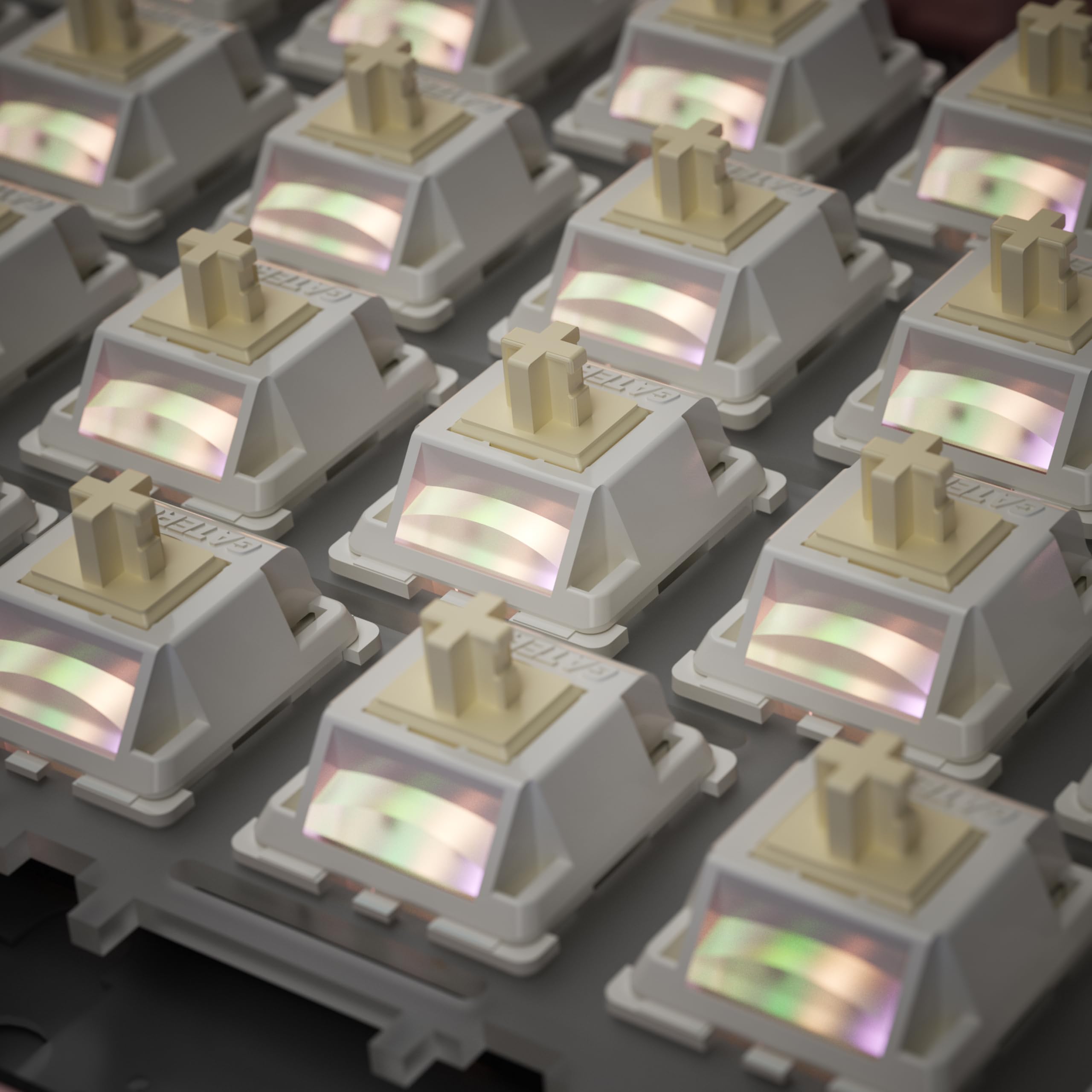 Snapklik.com : Gateron Cream Keyboard Switches,Dual-Stage Spring RGB ...