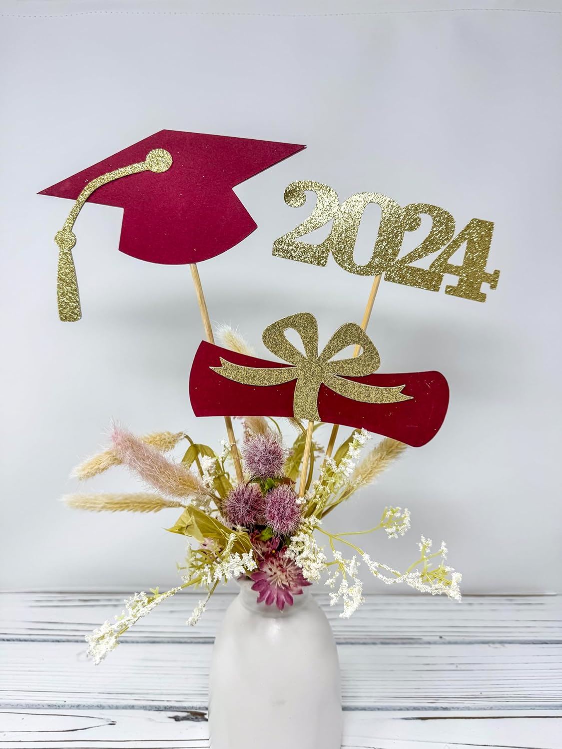 Amazon.com: Set of 3 pieces of graduation centerpieces, Graduation ...