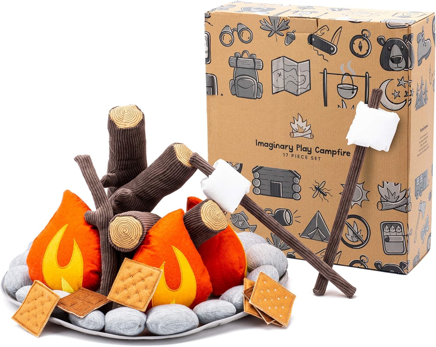 Amazon.com: HUNIIHOME Pretend Campfire for Kids - Sensory Play Camping ...