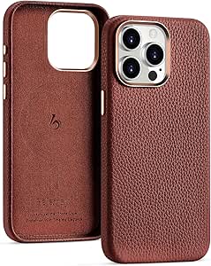 Amazon.com: Belemay Leather Case for iPhone 15 Pro Max - MagSafe & Wireless Charging Compatible ...