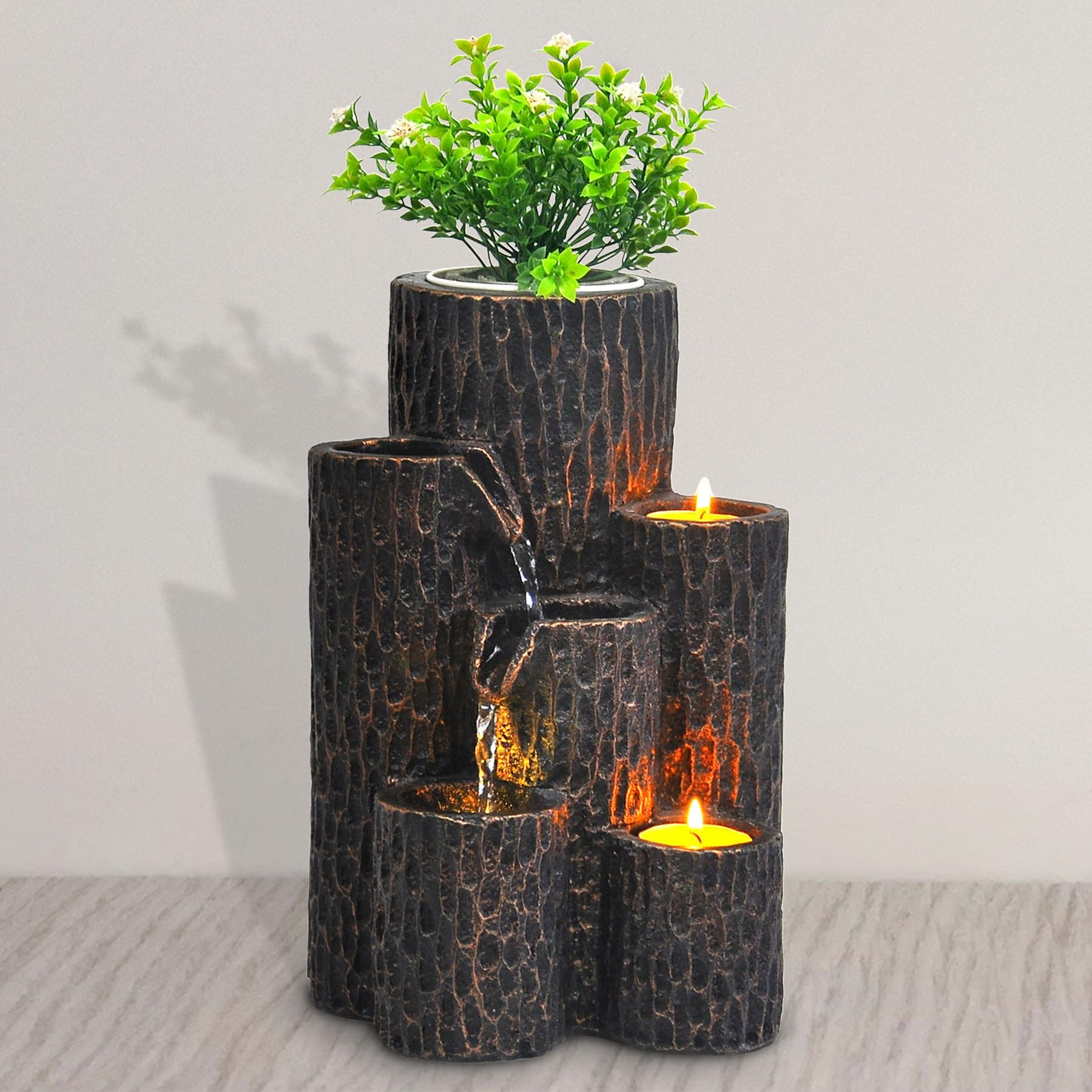 Amazon.com: Tabletop Fountain Water Feature Indoor Home Home Office ...