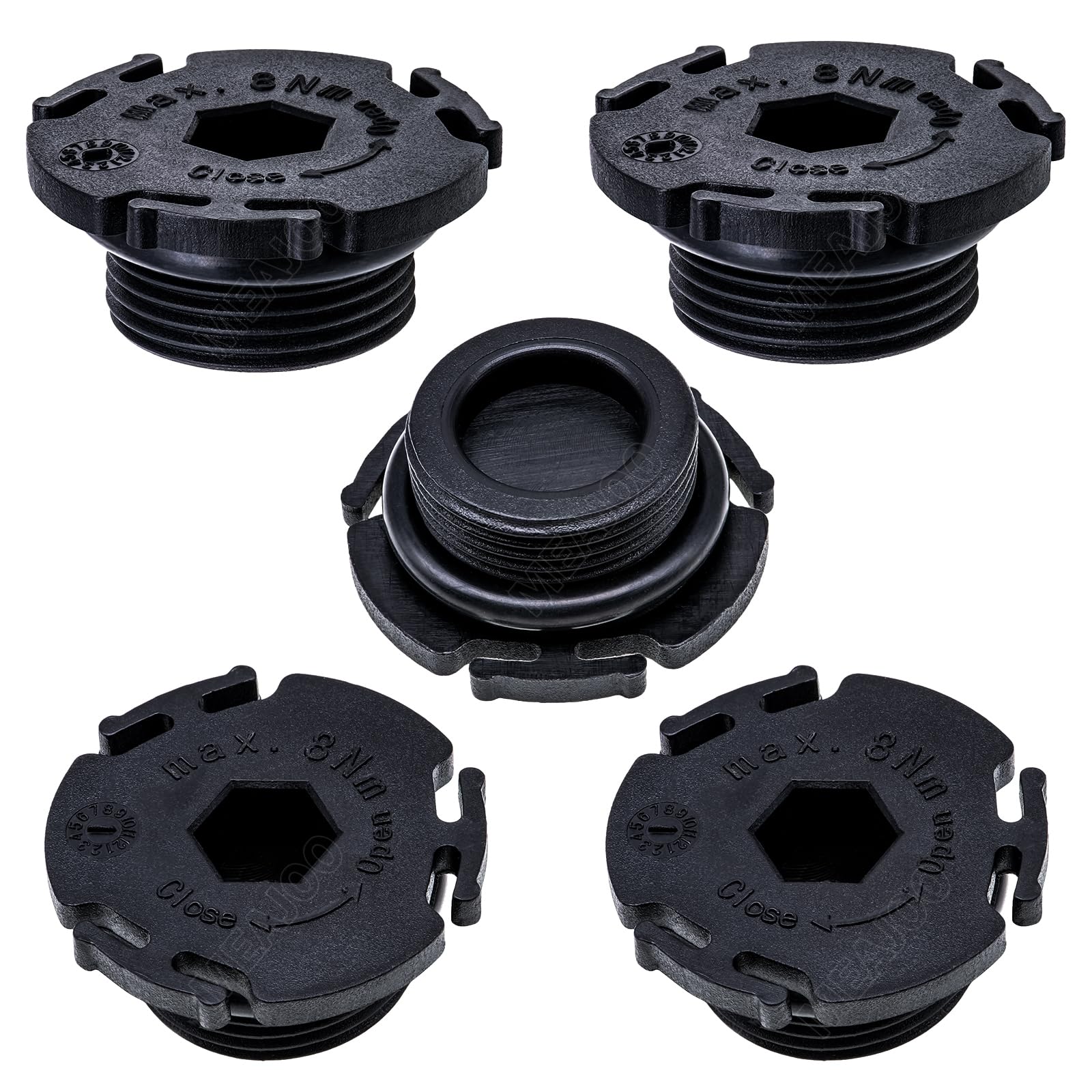 Amazon.com: MEAJOO 5 PCS Engine Oil Pan Drain Plug with O-Ring Seal ...
