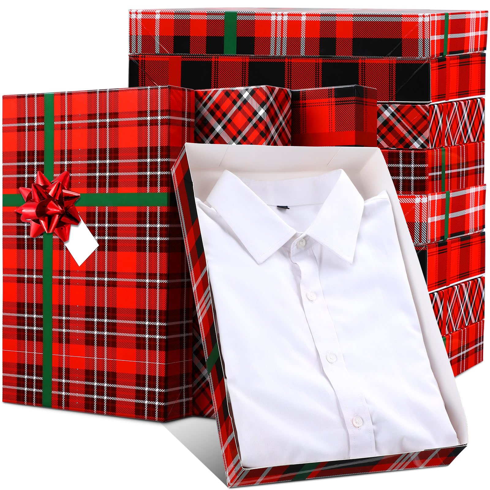 Amazon.com: Qilery 24 Pcs Christmas Shirt Boxes with Lids 14"x9.5"x2 ...