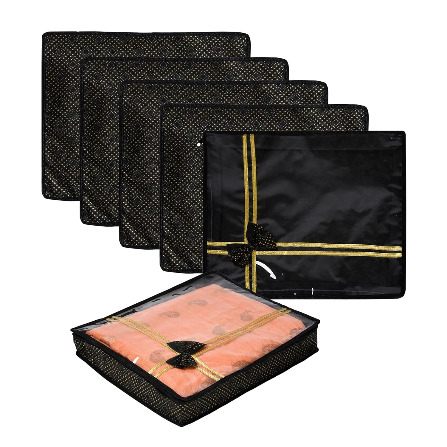 Kuber Industries polyester Pack of 6 Saree Cover|Cloth Packing Bags ...