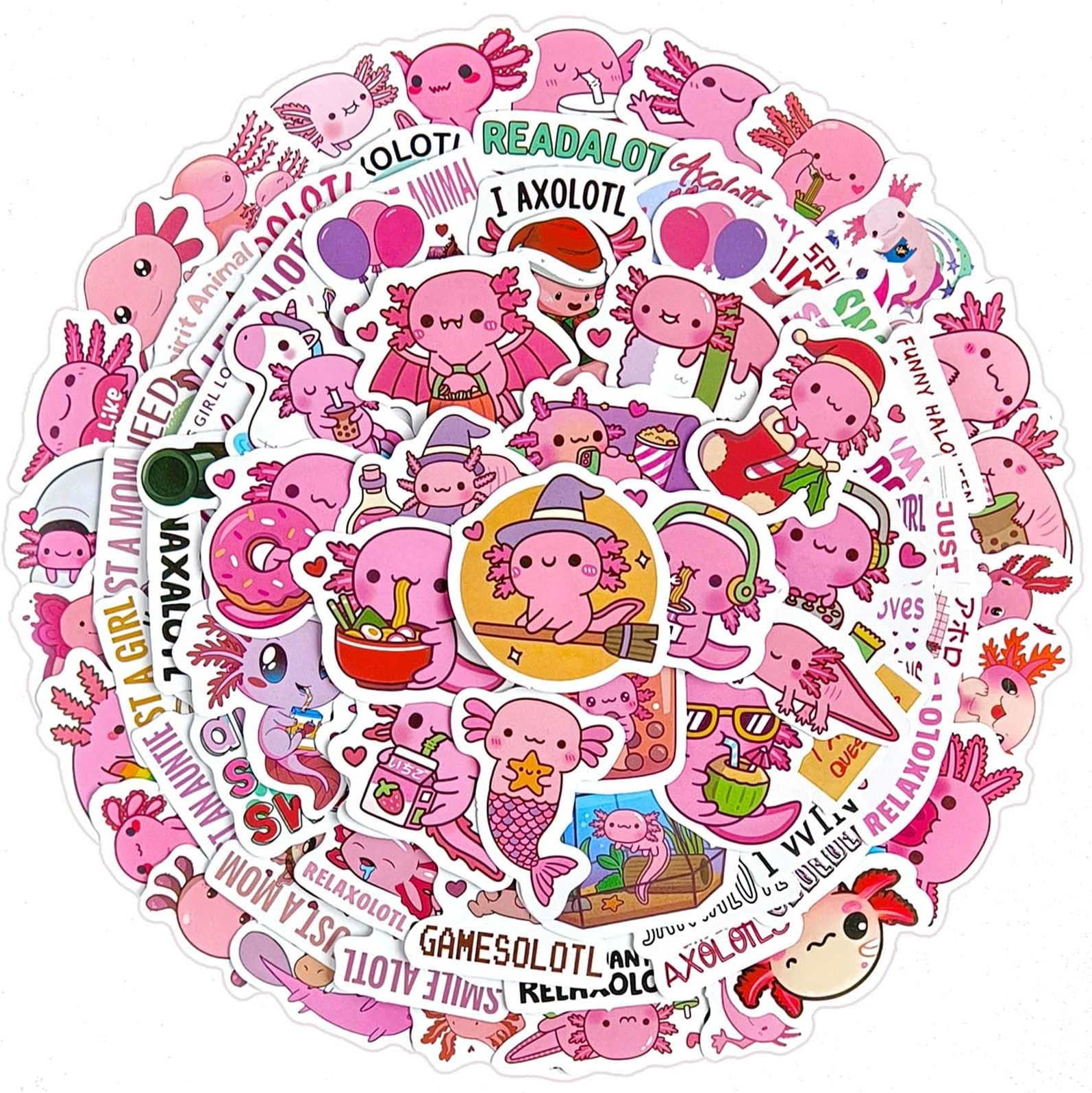 Amazon.com: Axolotl Eating Ramen Sticker - 3" Laptop Sticker ...