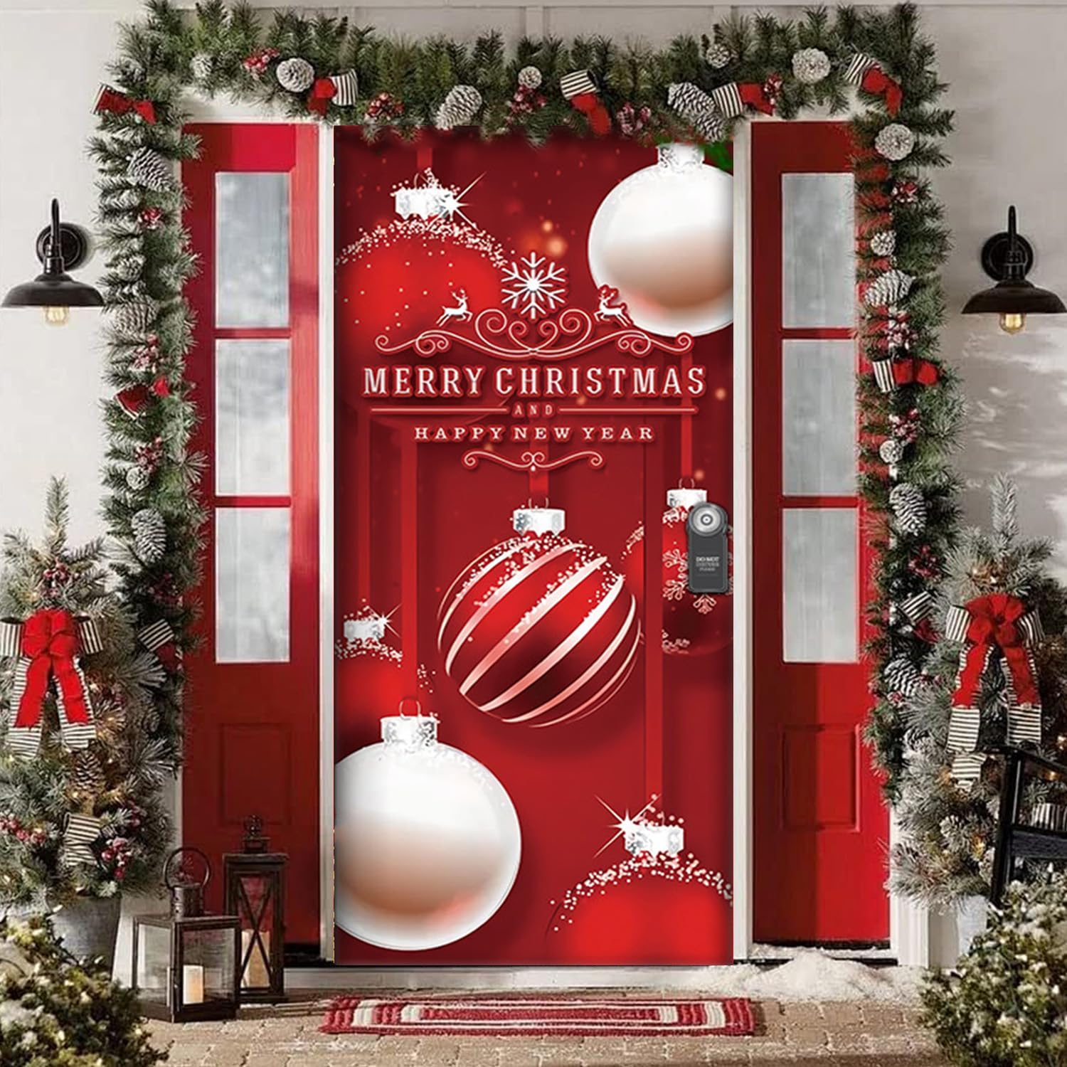 Amazon.com: BIXMK Christmas Front Door Decorations Cover, Christmas ...
