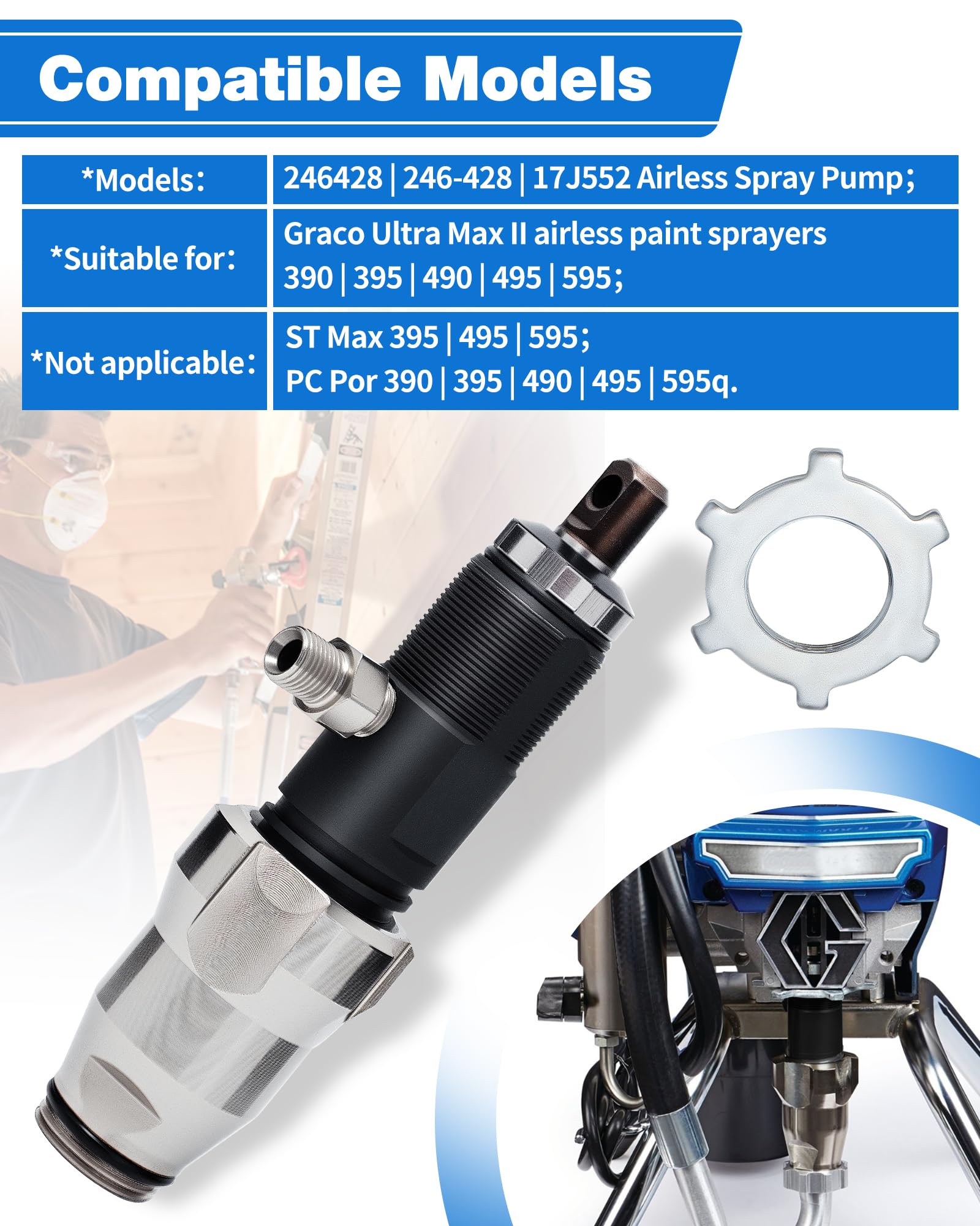 Graco 390 Parts 246428 Airless Spray Pump Aftermarket Airless Pump 246 ...