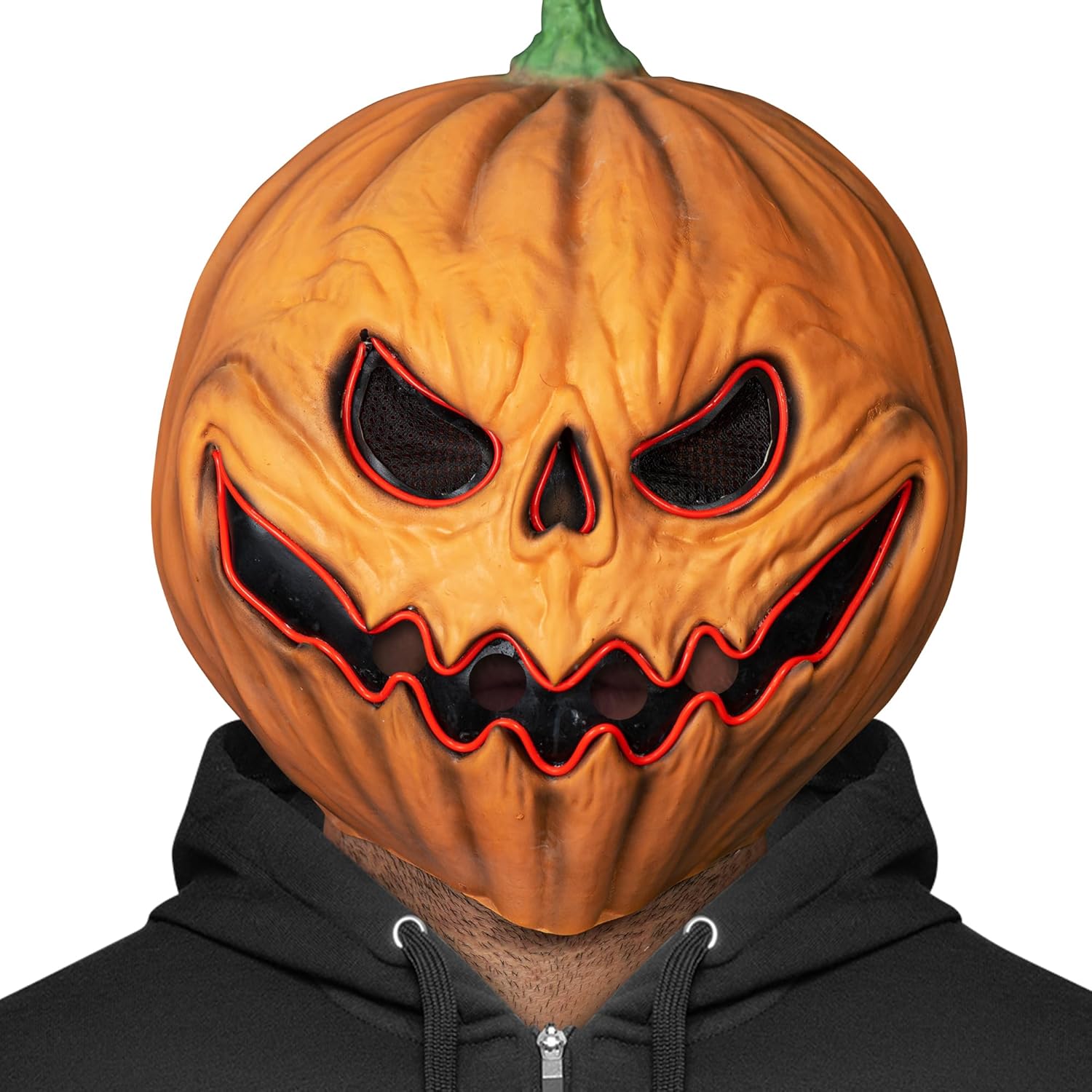 Amazon.com: Zadin Pumpkin Head Mask for Halloween, Scary Pumpkin Mask ...