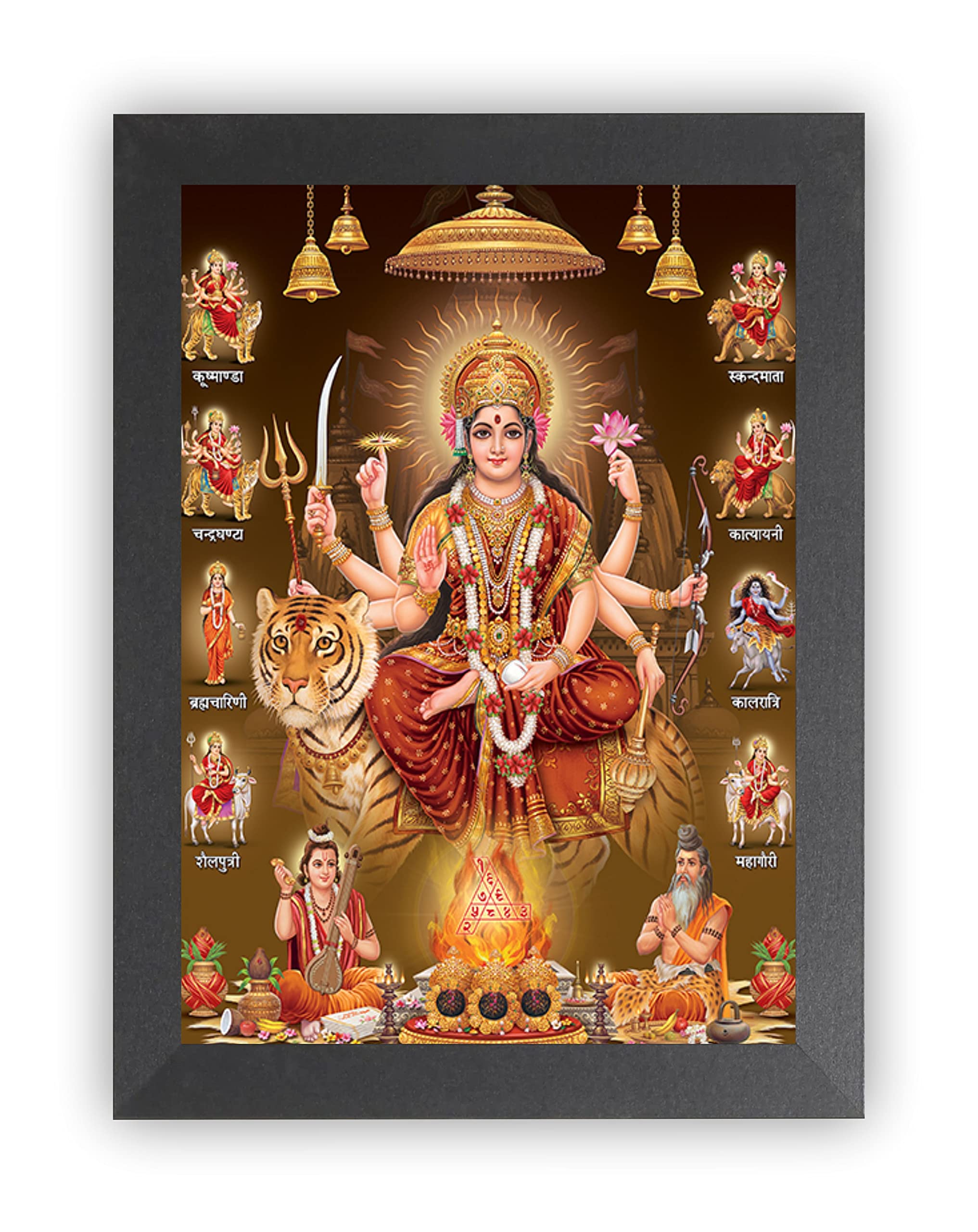 Buy Nuoshopping Durga MAA NAV ROOP Photo Frame | Durga MAA Photo Frame ...