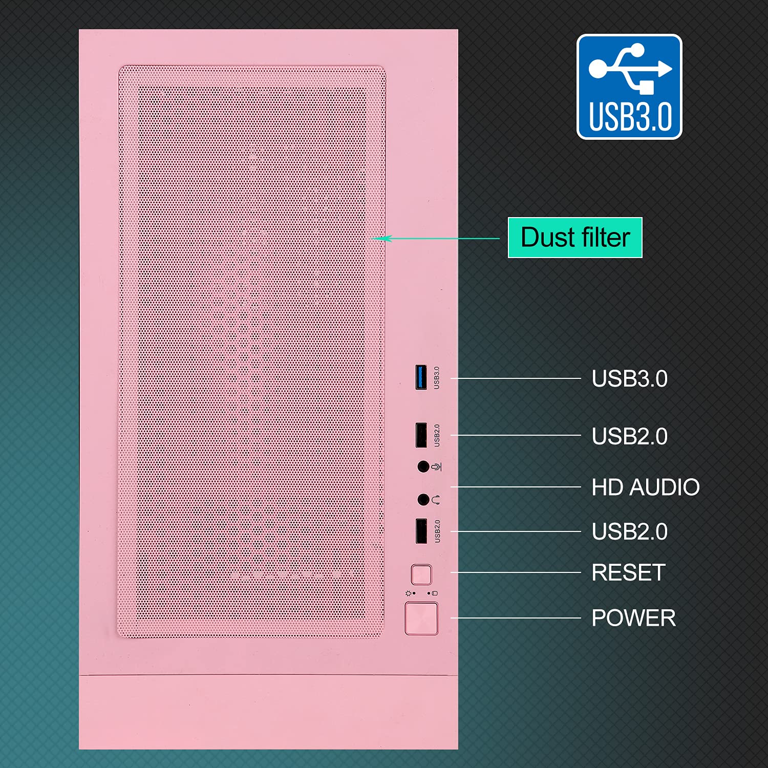Vetroo A03 Mid-Tower ATX Gaming PC Case, Pre-Installed 3pcs ARGB/PWM ...